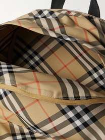 BURBERRY Checked Coated-Canvas Backpack for Men | MR PORTER