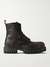 BALENCIAGA Strike Distressed Leather Boots for Men | MR PORTER