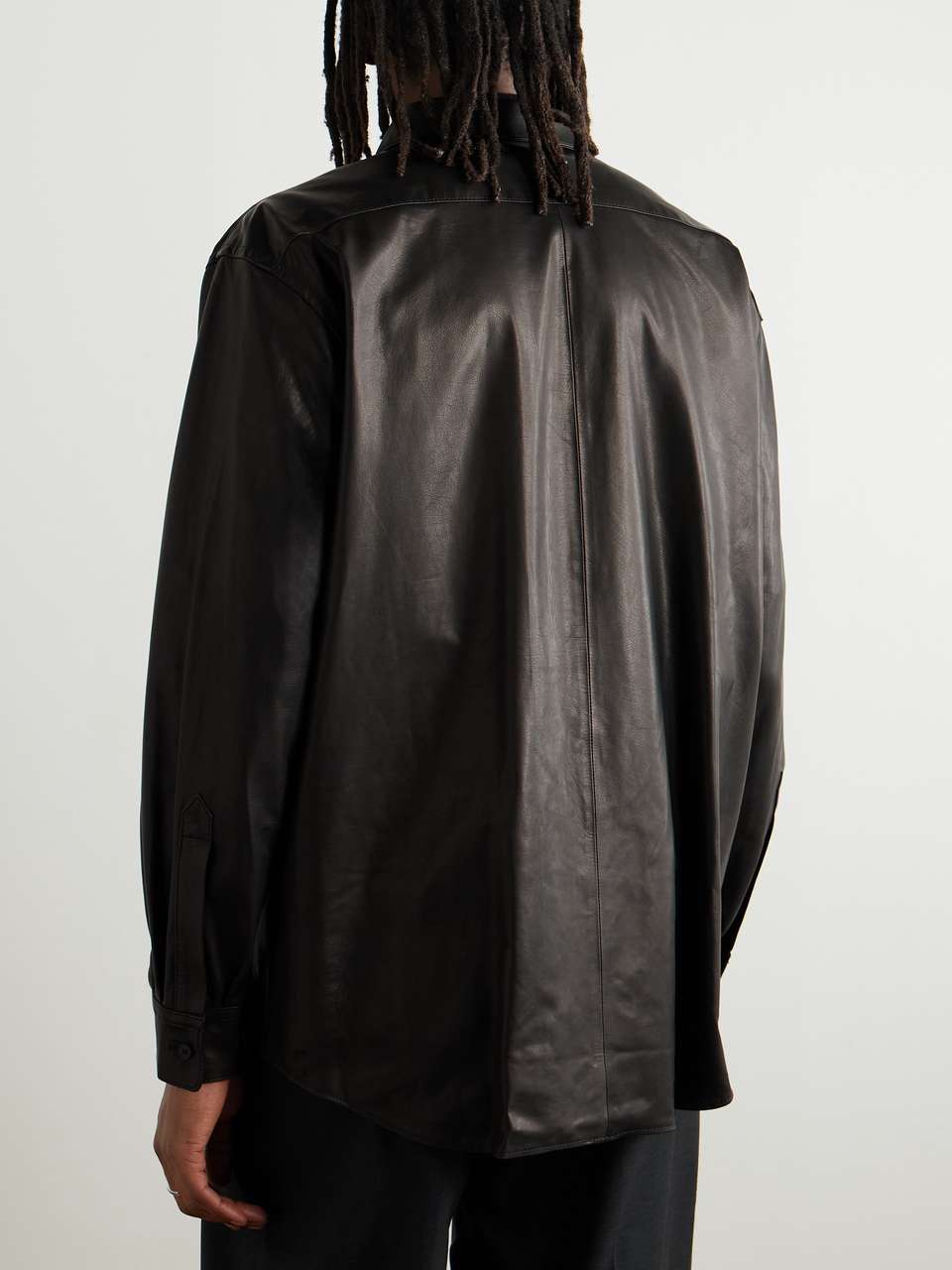 A.PRESSE Leather Shirt Jacket for Men | MR PORTER