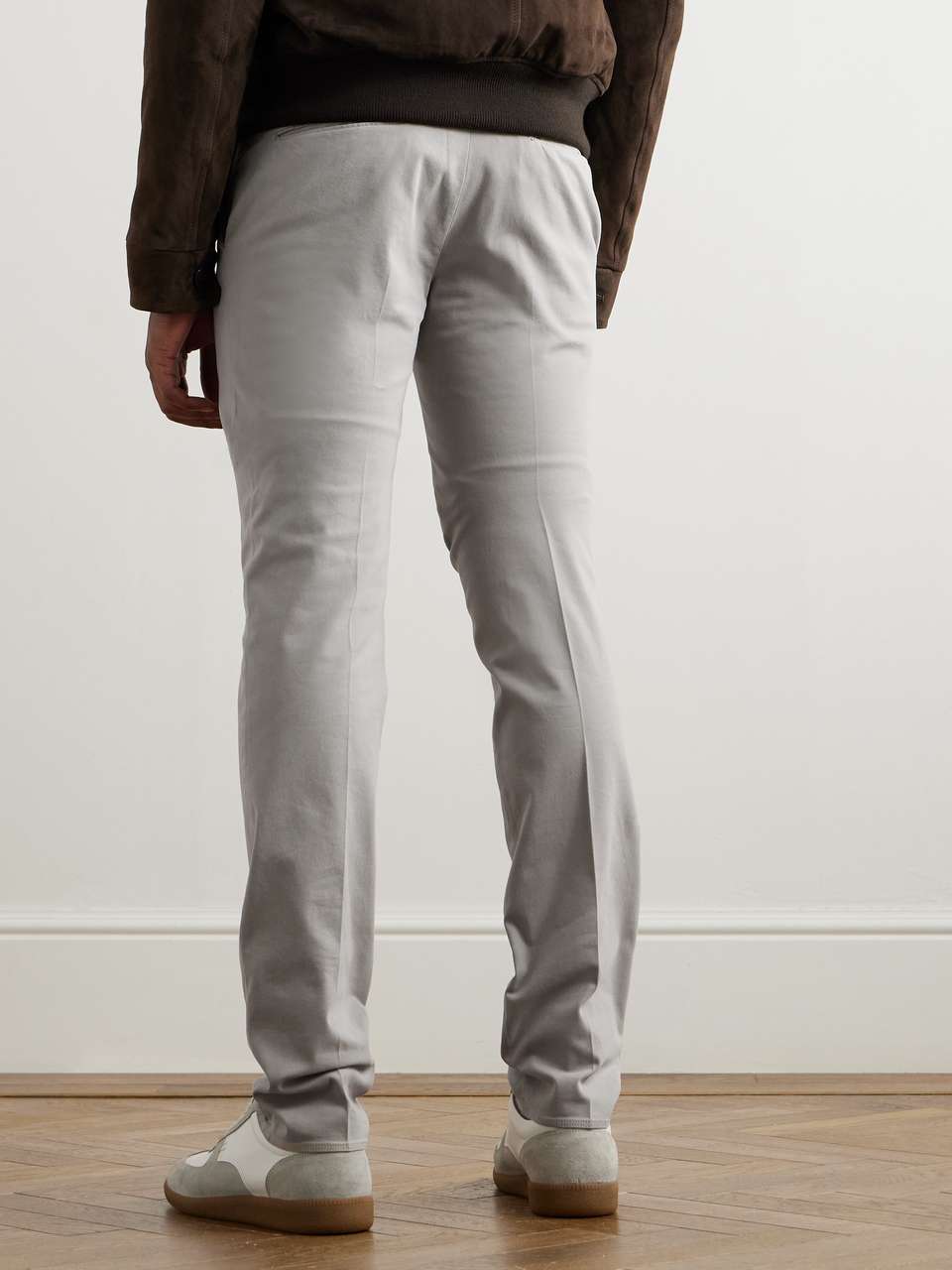 INCOTEX Venezia 1951 Slim-Fit Straight-Leg Stretch-Cotton and Lyocell-Blend Trousers for Men ...