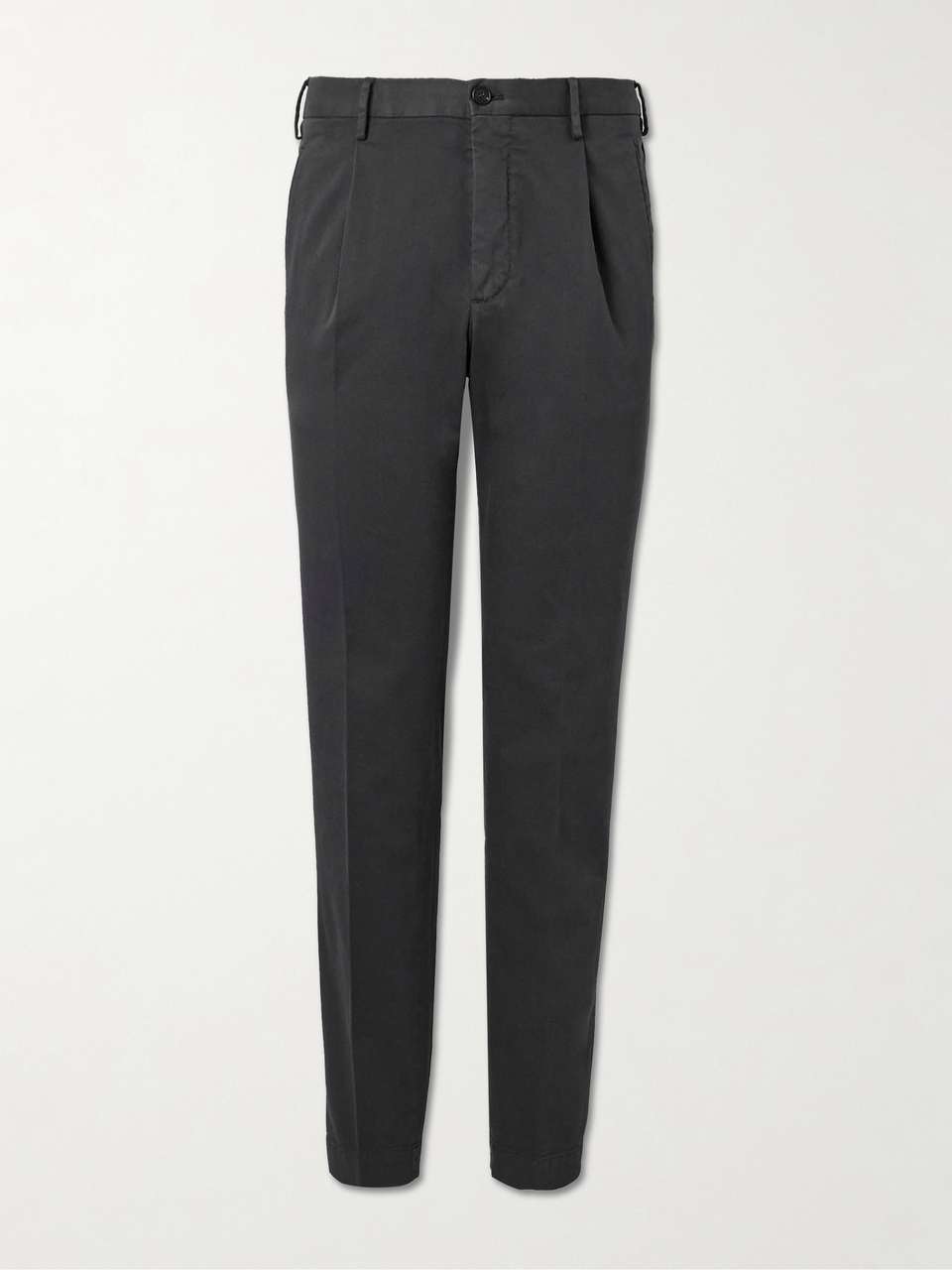 INCOTEX Venezia 1951 Slim-Fit Pleated Stretch-Cotton Trousers for Men | MR PORTER