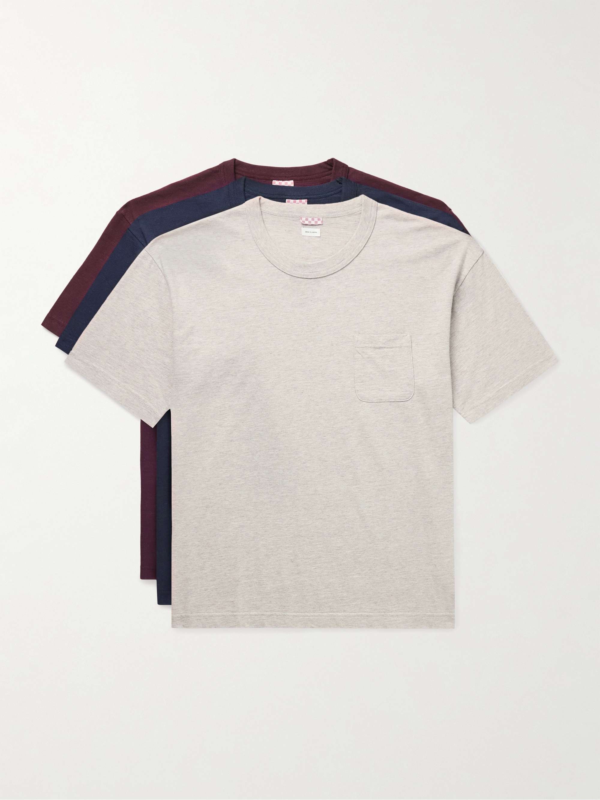 VISVIM Sublig Jumbo Three-Pack Cotton-Blend Jersey T-Shirts VISVIM Sublig Jumbo Three-Pack Cotton-Blend Jersey T-Shirts