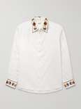 BODE Candyfloss Embroidered Cotton Oxford Shirt for Men | MR PORTER
