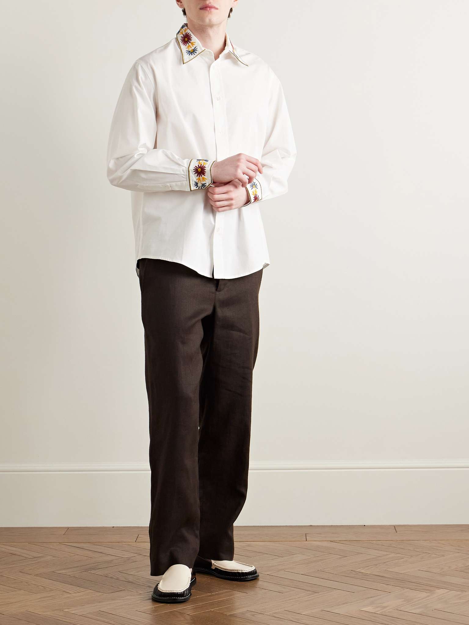 BODE Candyfloss Embroidered Cotton Oxford Shirt for Men | MR PORTER