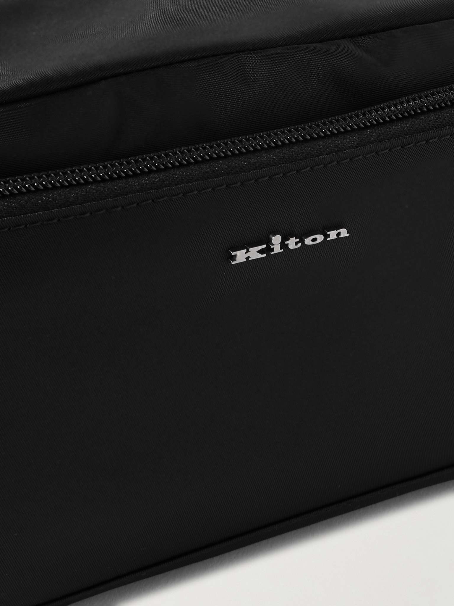 KITON Leather-Trimmed Shell Wash Bag for Men | MR PORTER