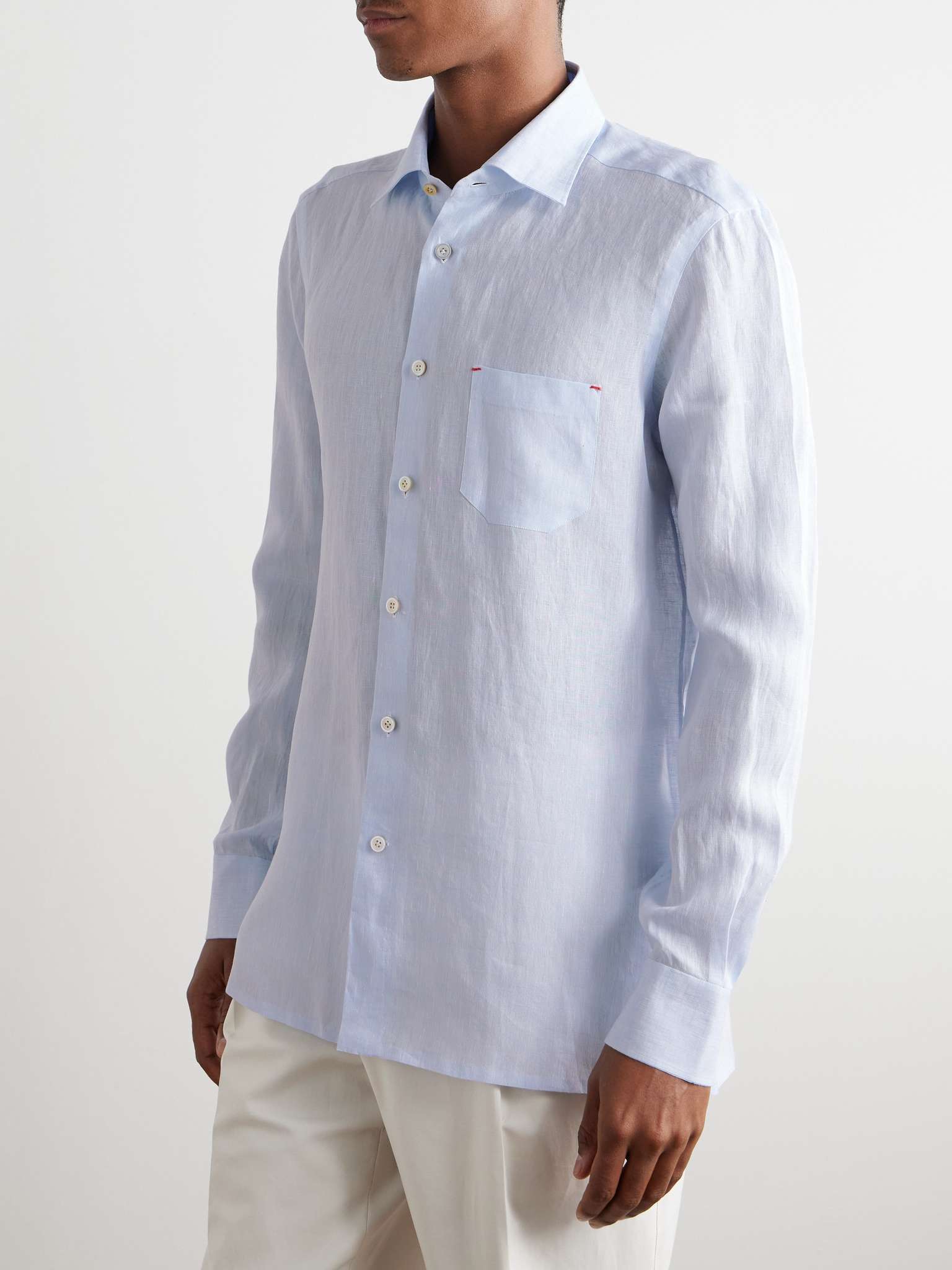 KITON Slim-Fit Linen Shirt for Men | MR PORTER