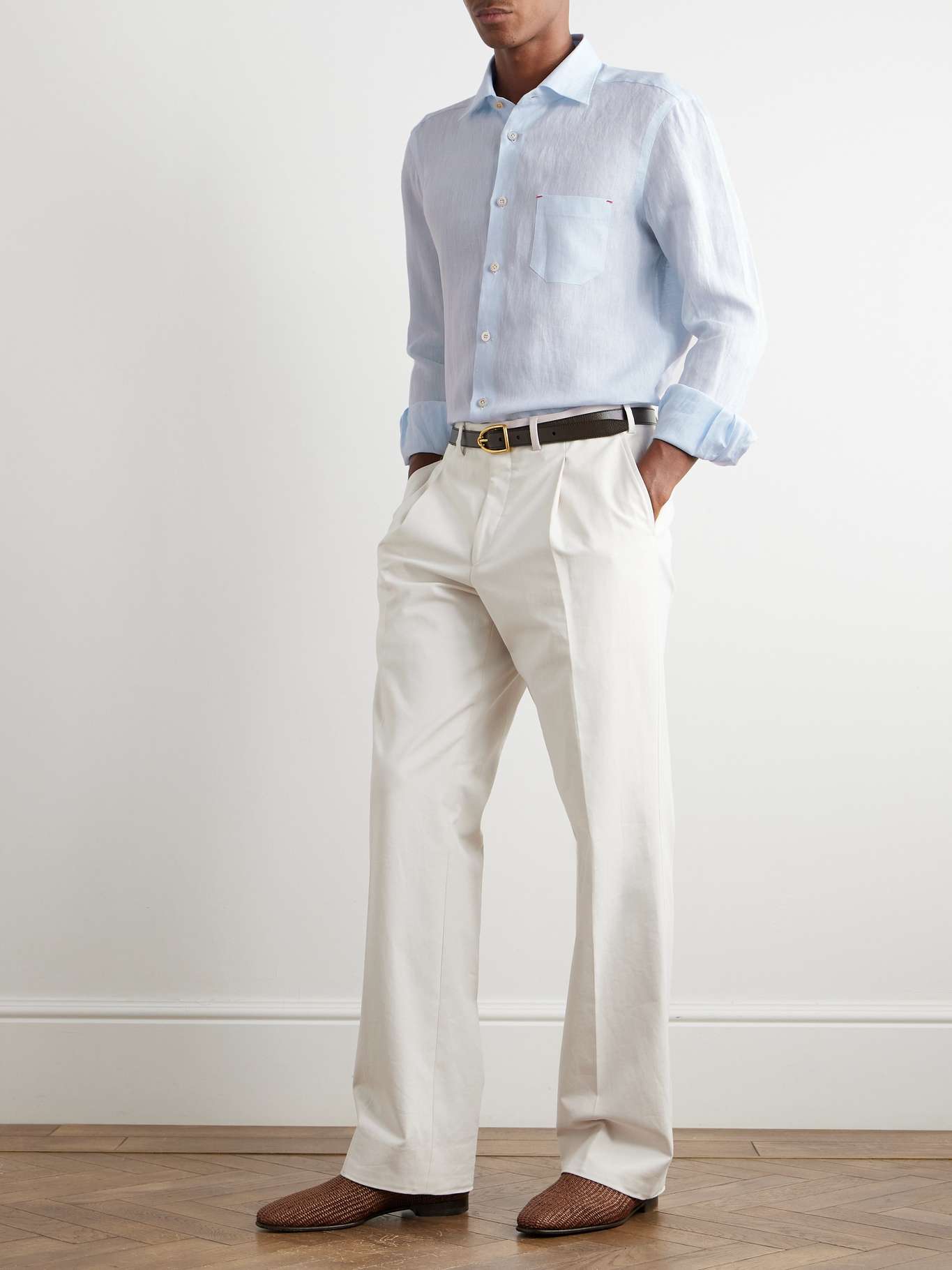 KITON Slim-Fit Linen Shirt for Men | MR PORTER