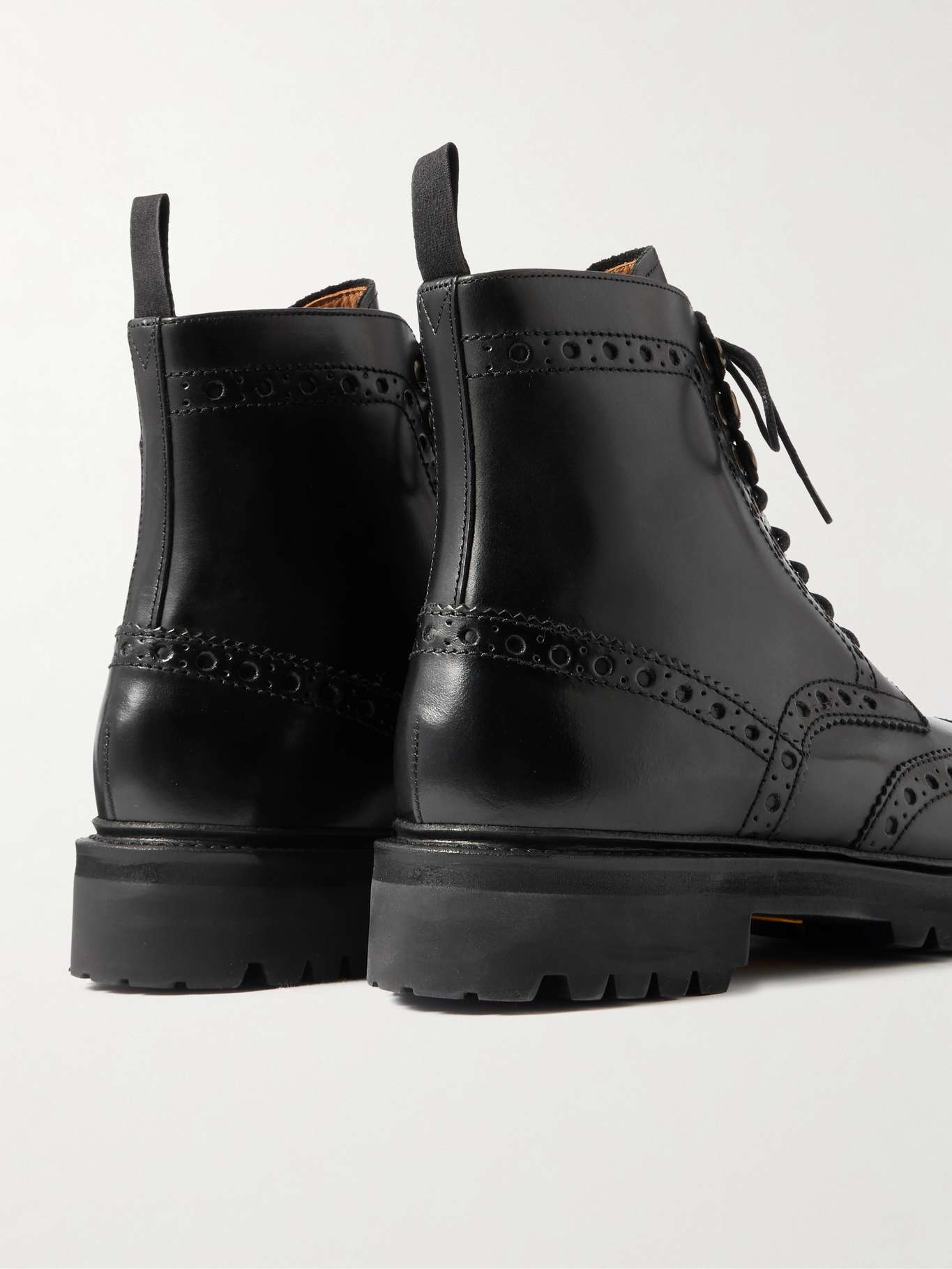 GRENSON Fred Leather Brogue Boots for Men | MR PORTER
