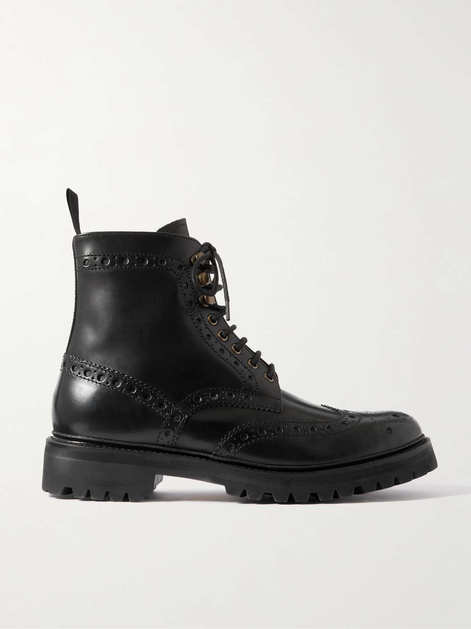 GRENSON Fred Leather Brogue Boots for Men | MR PORTER