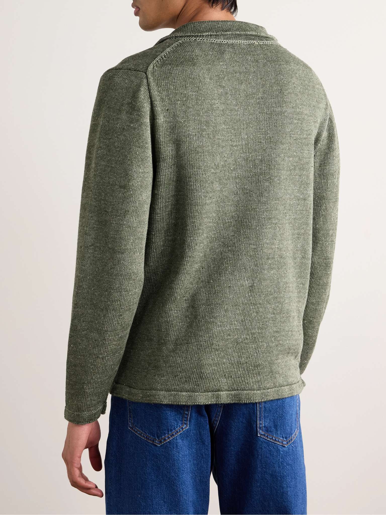 INIS MEÁIN Linen Cardigan for Men | MR PORTER