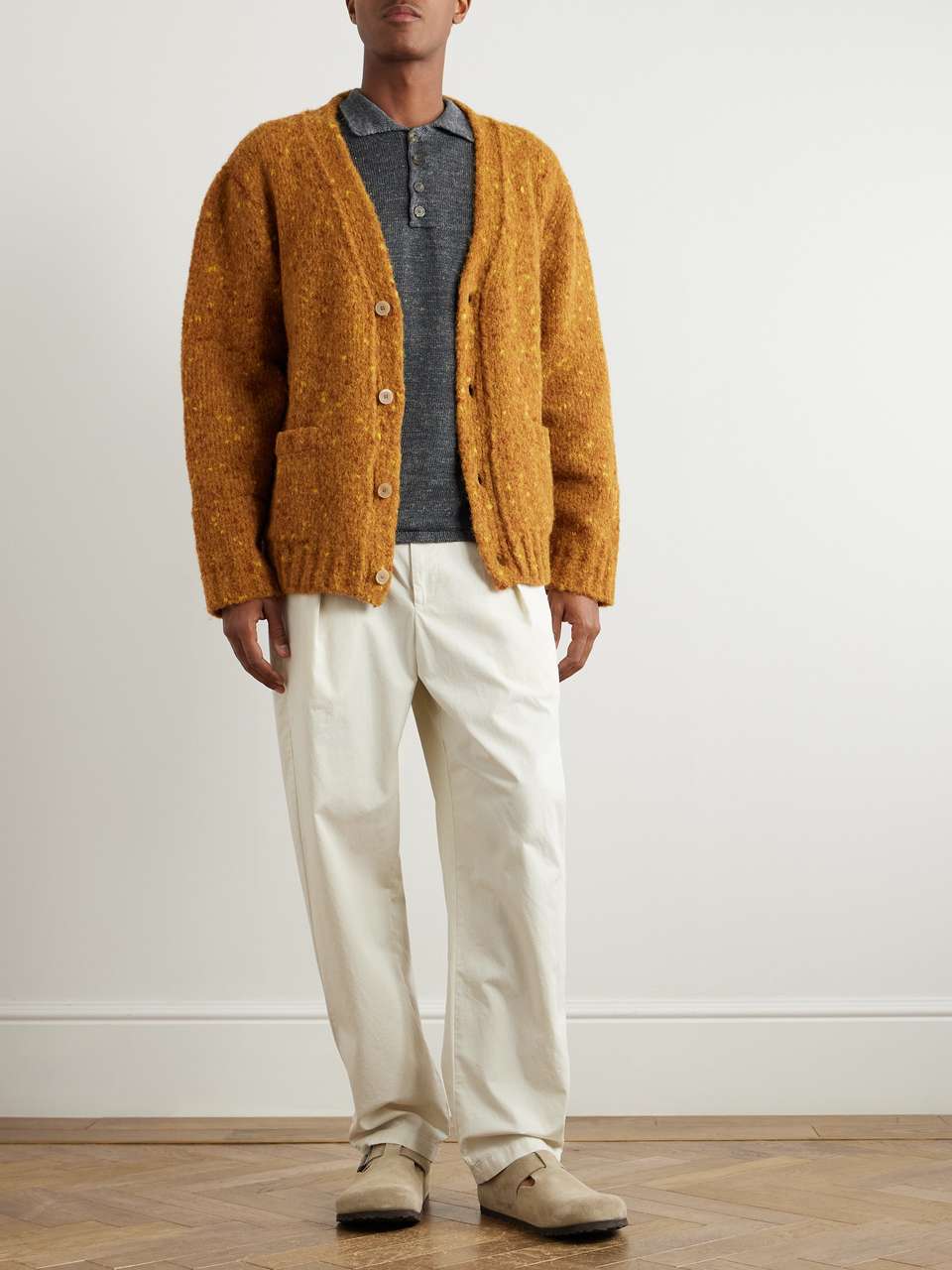 INIS MEÁIN Knitted Linen Polo Shirt for Men | MR PORTER