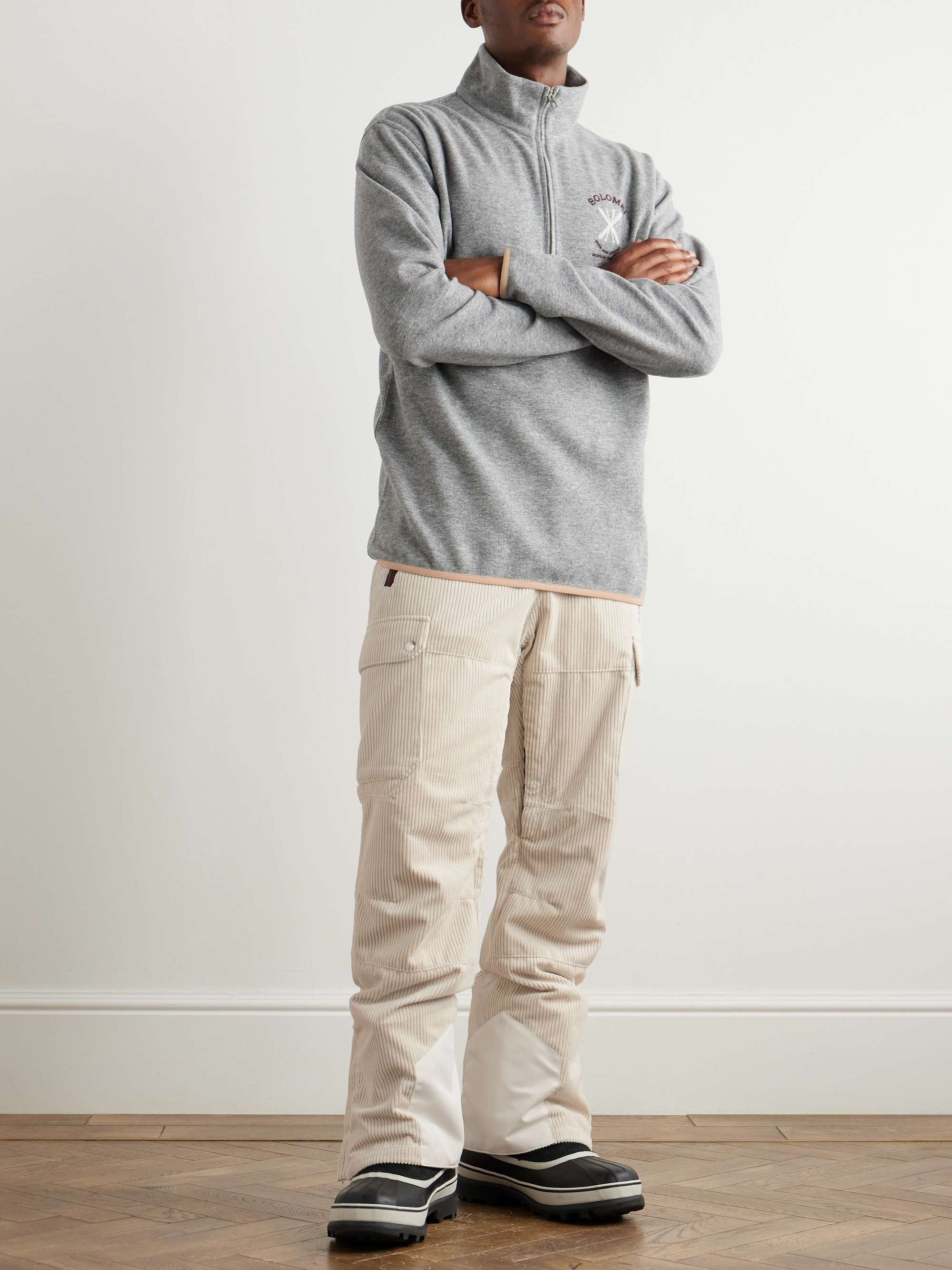 BRUNELLO CUCINELLI Logo-Embroidered Padded Shell and Cotton BRUNELLO CUCINELLI Logo-Embroidered Padded Shell and Cotton