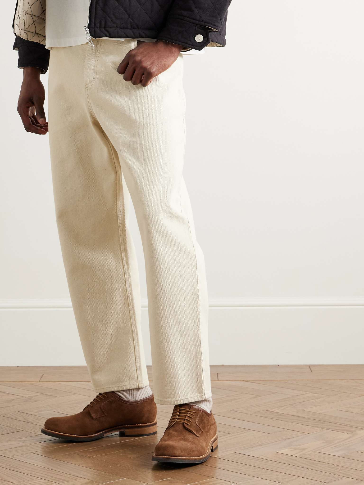 GRENSON Camden Leather-Trimmed Suede Derby Shoes for Men | MR PORTER