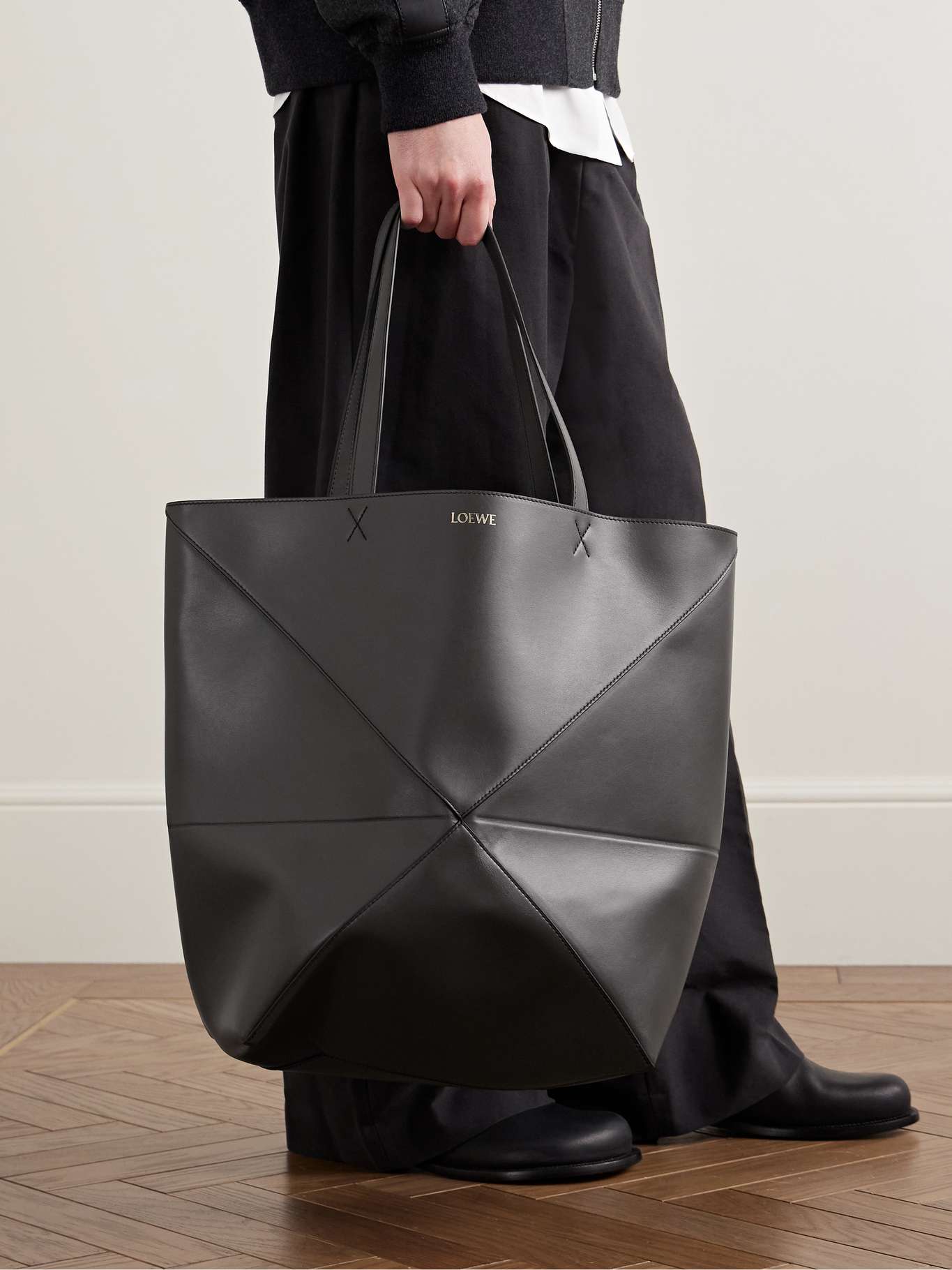 LOEWE Puzzle Fold XL Panelled Leather Tote Bag for Men | MR PORTER