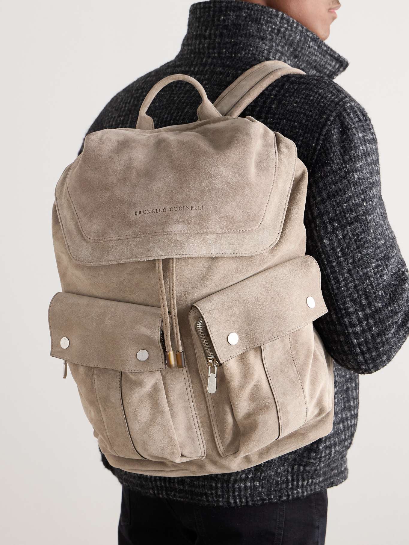 BRUNELLO CUCINELLI Suede Backpack for Men | MR PORTER