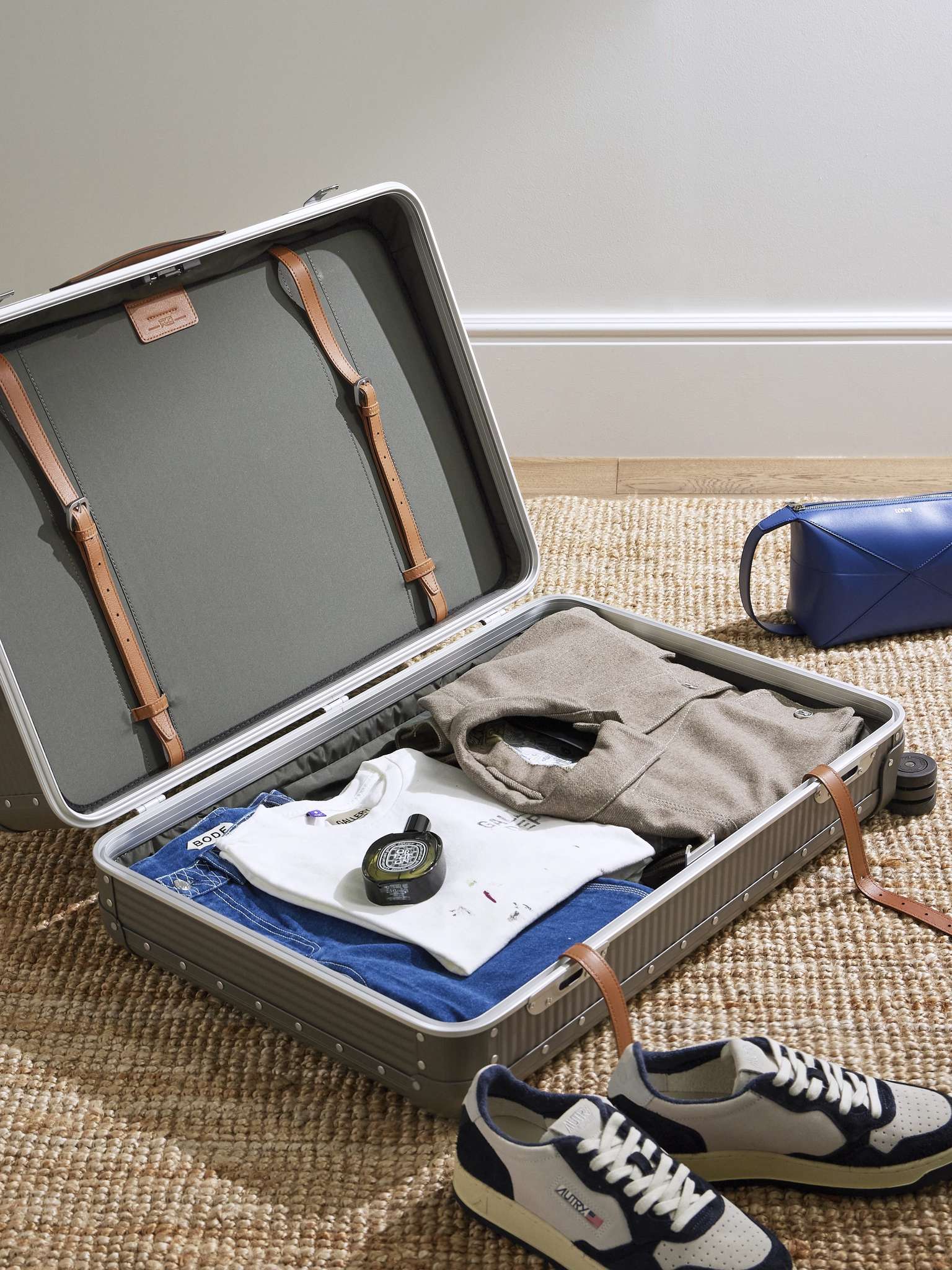 FPM MILANO Bank Spinner 76cm Leather-Trimmed Aluminium Suitcase for Men ...