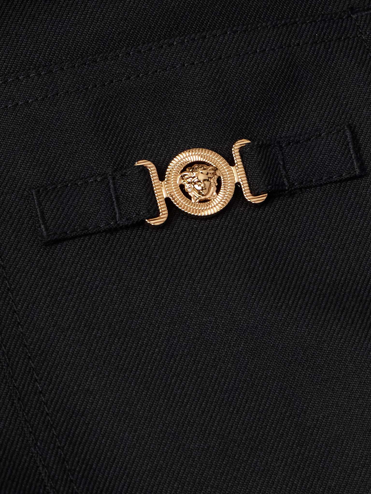 VERSACE Logo-Appliquèd Wool Shirt Jacket for Men | MR PORTER