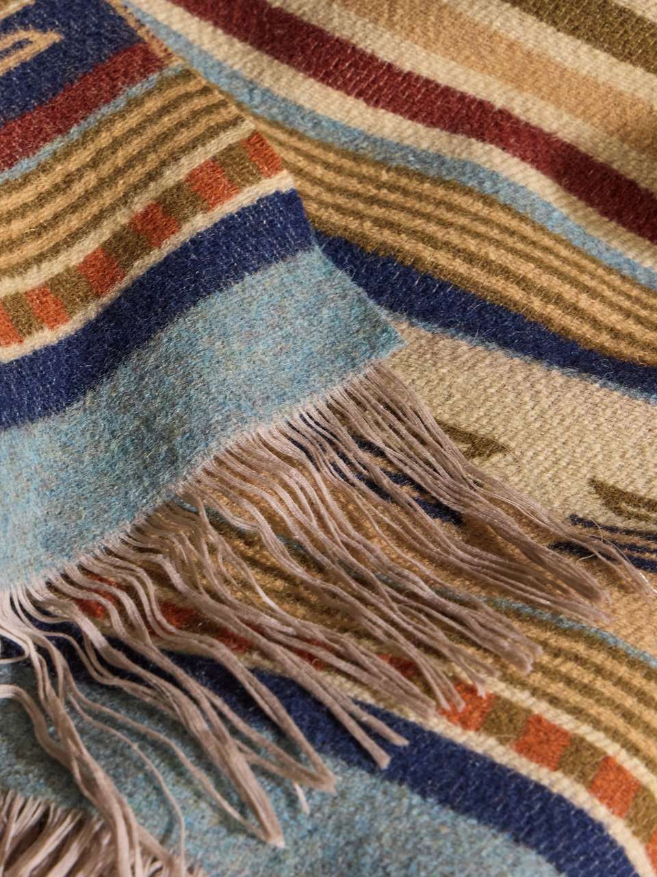 PENDLETON Chimayo Fringed Striped Virgin Wool-Jacquard Blanket for Men ...