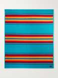 PENDLETON Serape Striped Virgin Wool and Cotton-Blend Blanket for Men ...