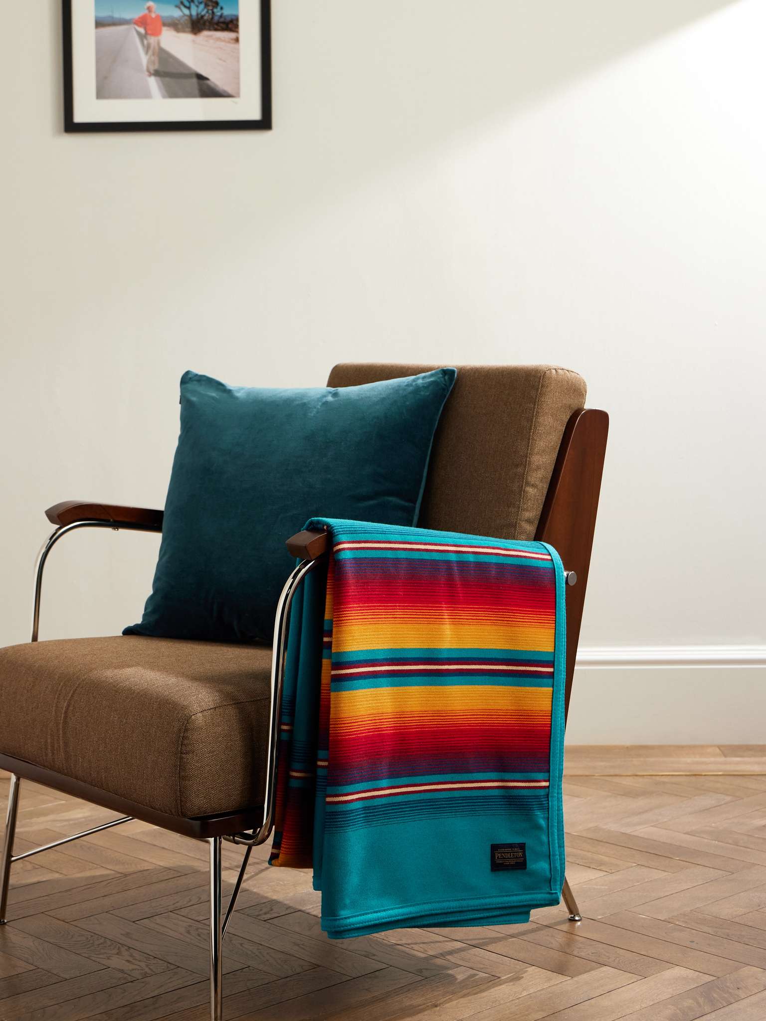 PENDLETON Serape Striped Virgin Wool and Cotton-Blend Blanket for Men | MR PORTER