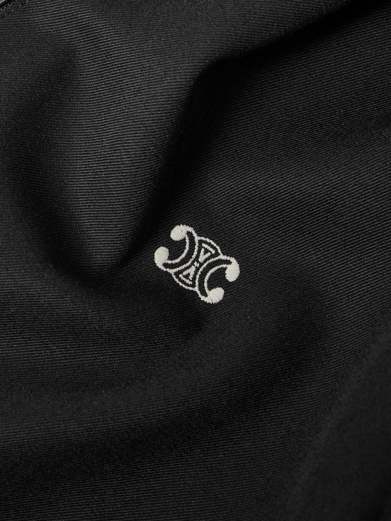 CELINE Triomphe Logo-Embroidered Wool-Blend Twill Jacket for Men | MR ...