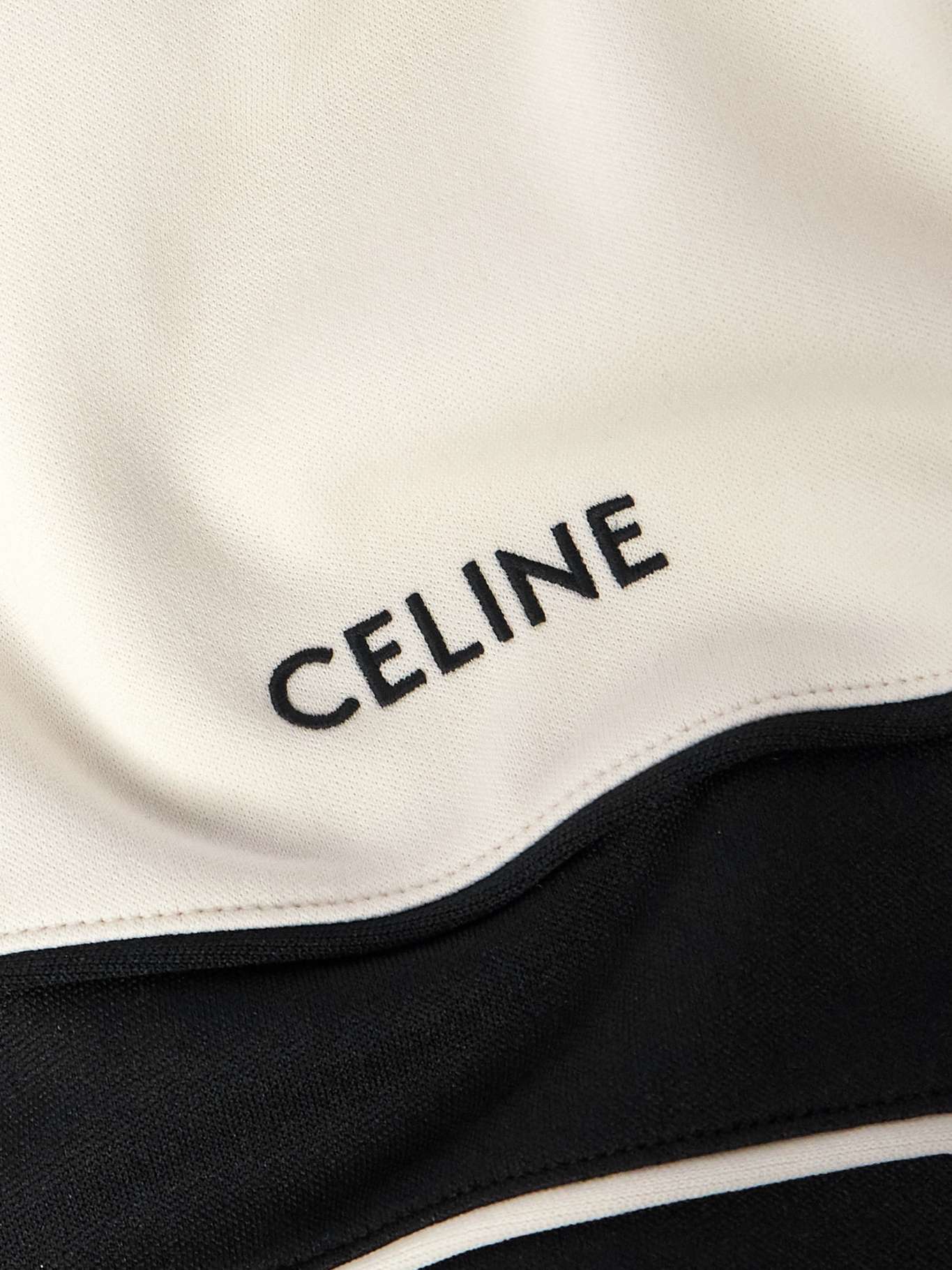 CELINE Logo-Embroidered Colour-Block Jersey Track Jacket for Men | MR ...