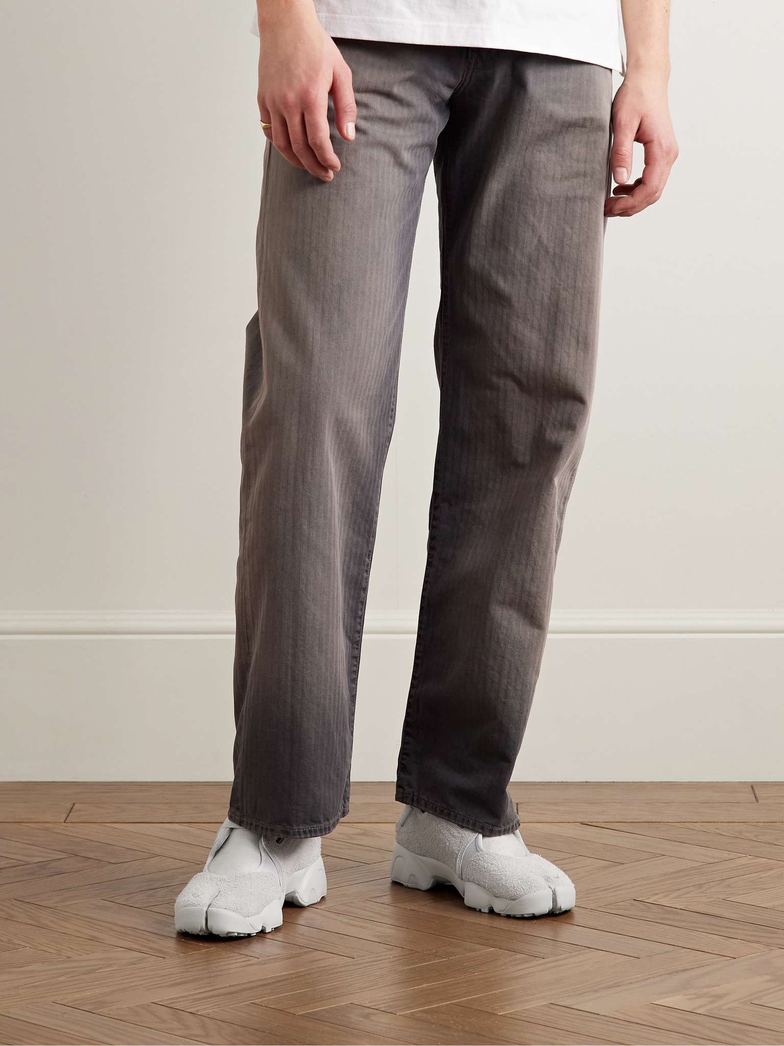 NIKE Air Rift Split-Toe Brushed-Suede and Mesh Sneakers for Men | MR PORTER