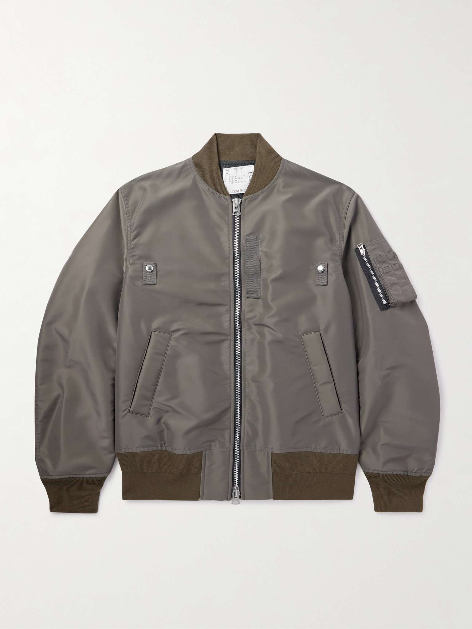 SACAI Padded Nylon-Twill Bomber Jacket for Men | MR PORTER