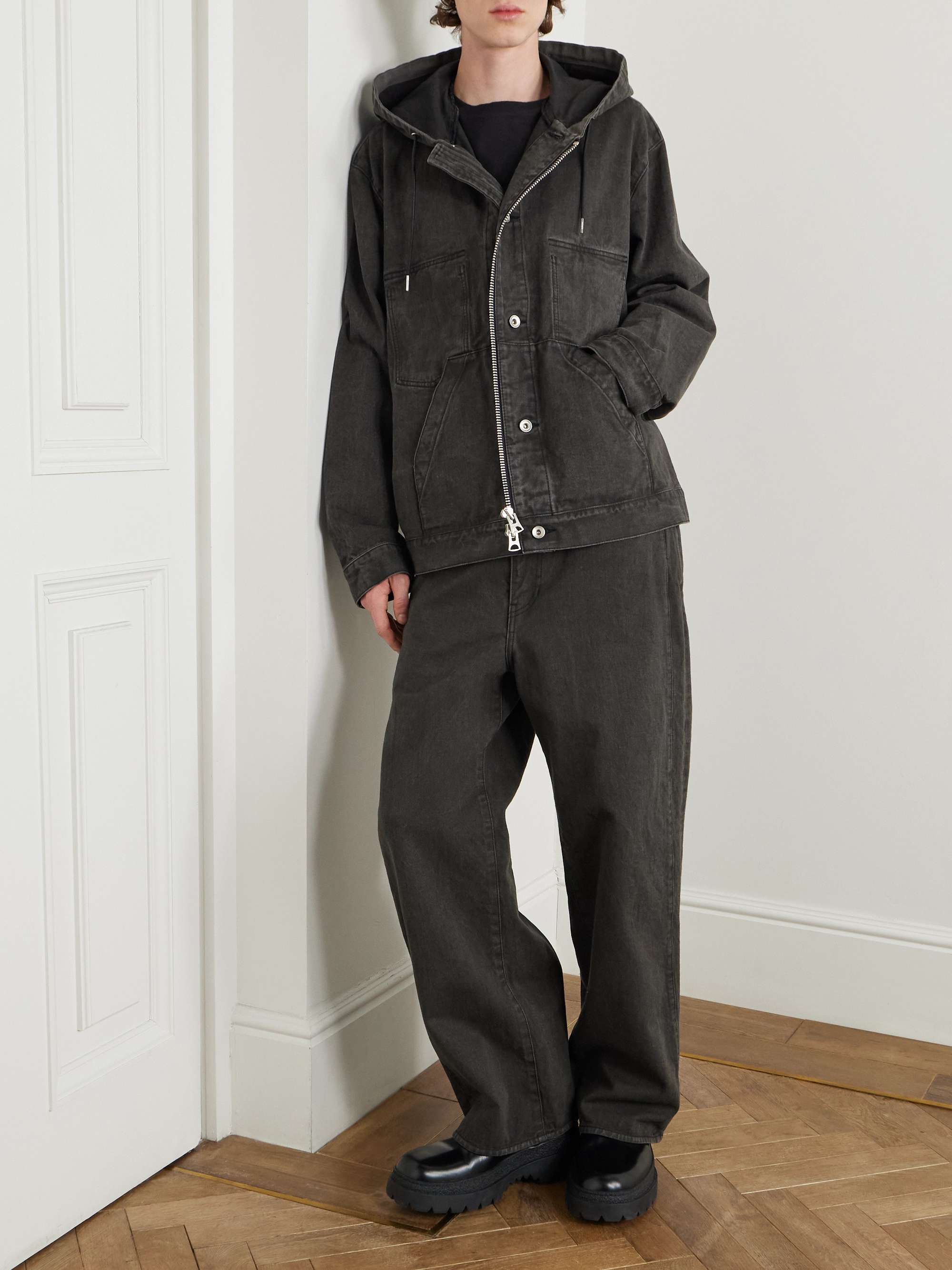 SACAI Hooded Denim Jacket for Men | MR PORTER SACAI Hooded Denim Jacket for Men | MR PORTER