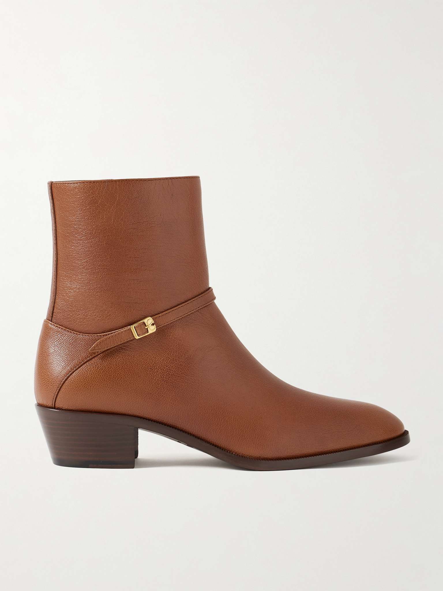 VALENTINO GARAVANI Pat VLogo Buckled Leather Ankle Boots for Men | MR ...