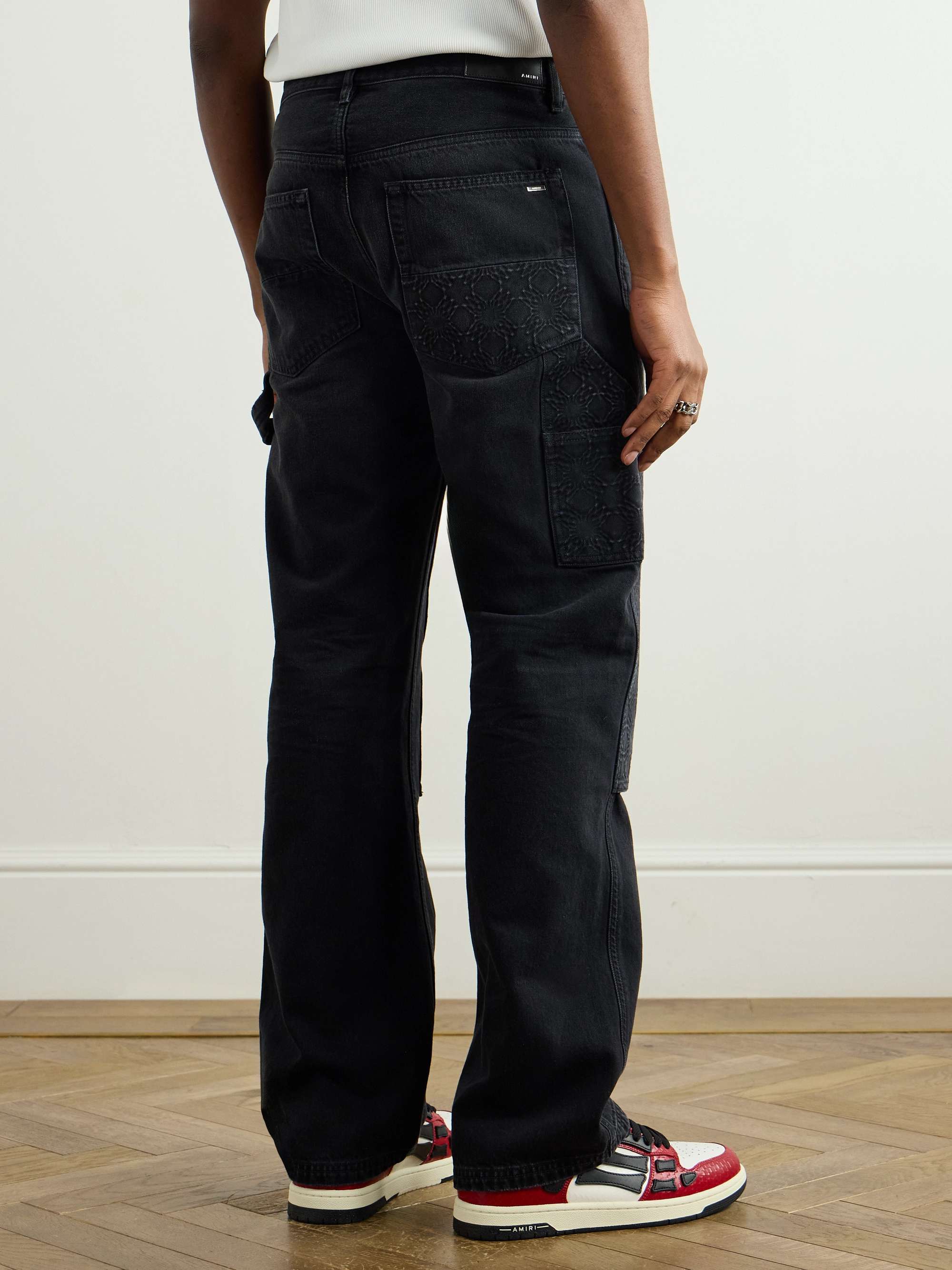 AMIRI Straight-Leg Panelled Debossed Jeans for Men | MR PORTER AMIRI Straight-Leg Panelled Debossed Jeans for Men | MR PORTER