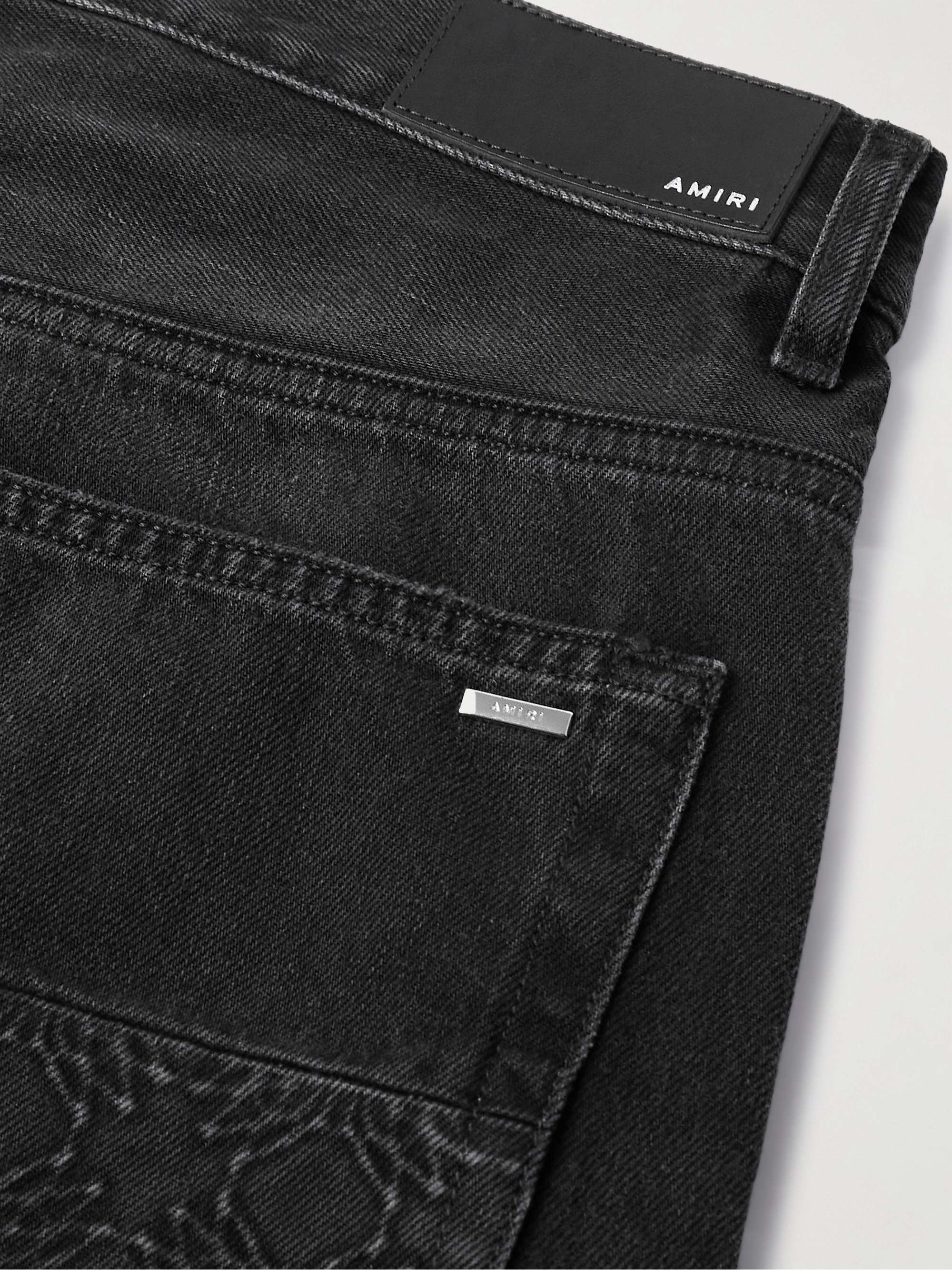 AMIRI Straight-Leg Panelled Debossed Jeans for Men | MR PORTER AMIRI Straight-Leg Panelled Debossed Jeans for Men | MR PORTER