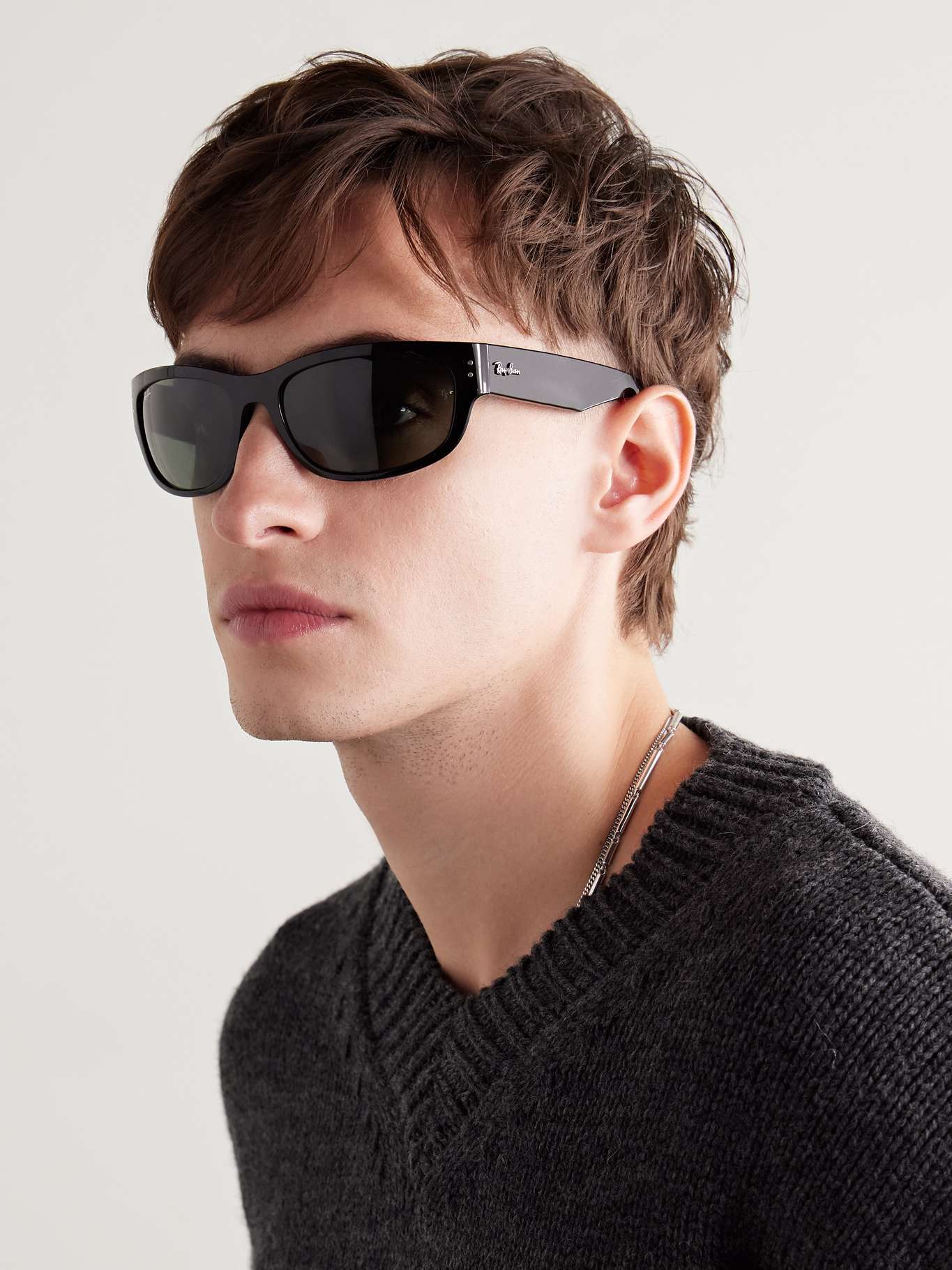 Black Mega Balorama D-Frame Acetate Sunglasses | RAY-BAN | MR PORTER