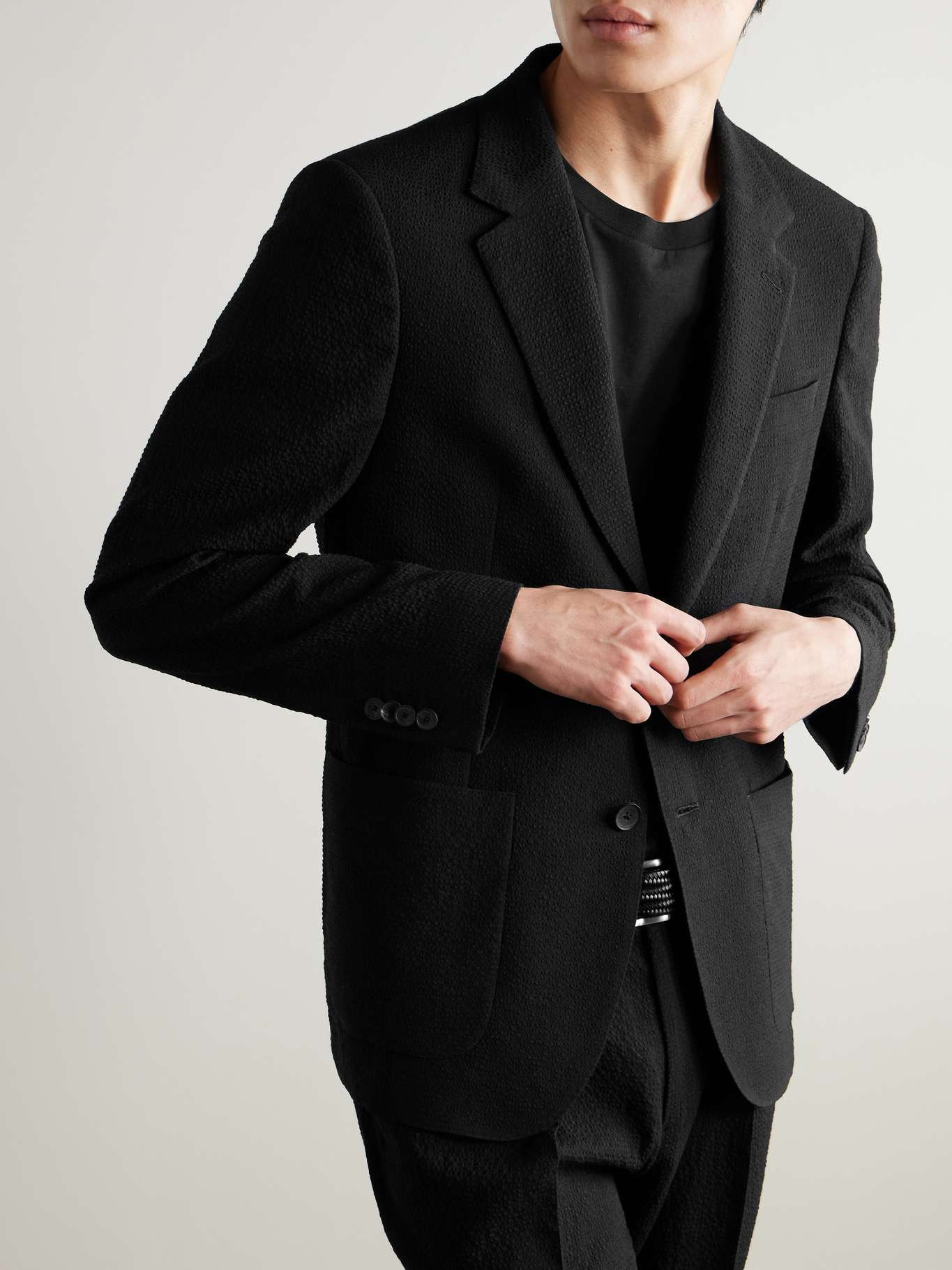 MR P. Wool-Blend Seersucker Blazer for Men | MR PORTER