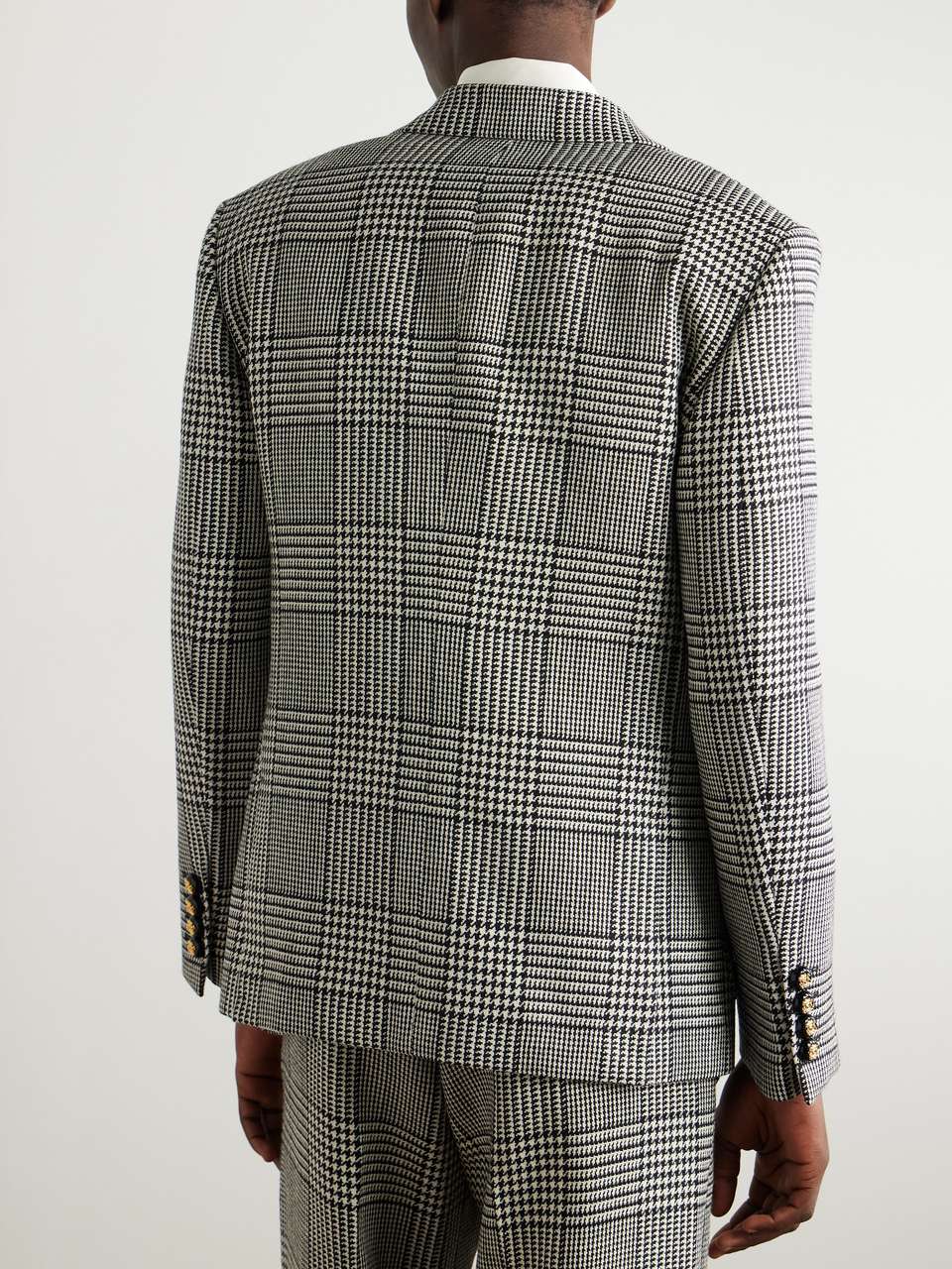 VALENTINO GARAVANI Prince of Wales Checked Wool Suit Jacket for Men ...
