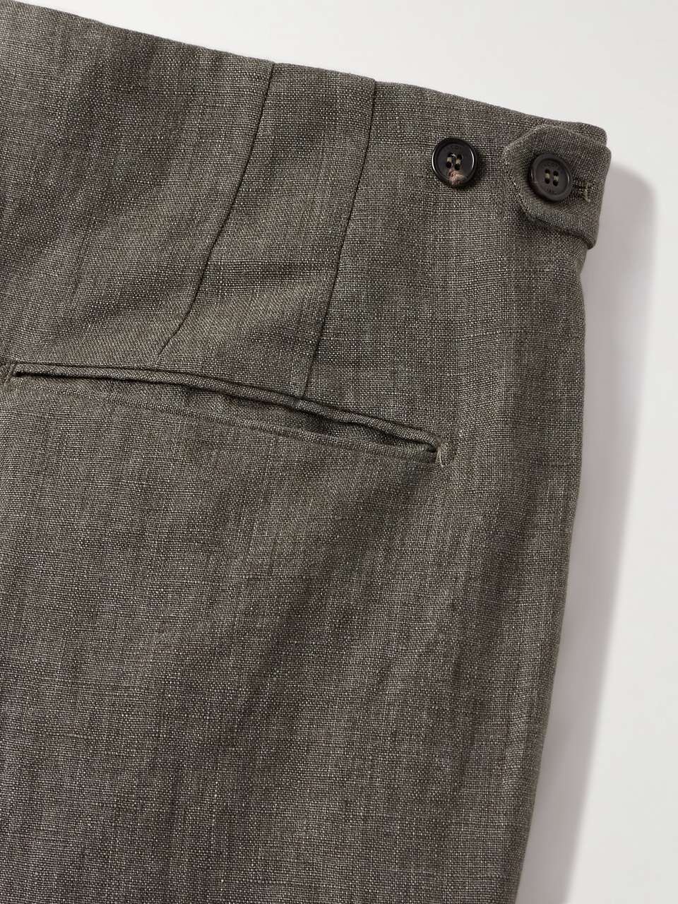 Green Venezia 1951 Slim-Fit Tapered Pleated Linen Suit Trousers | INCOTEX | MR PORTER