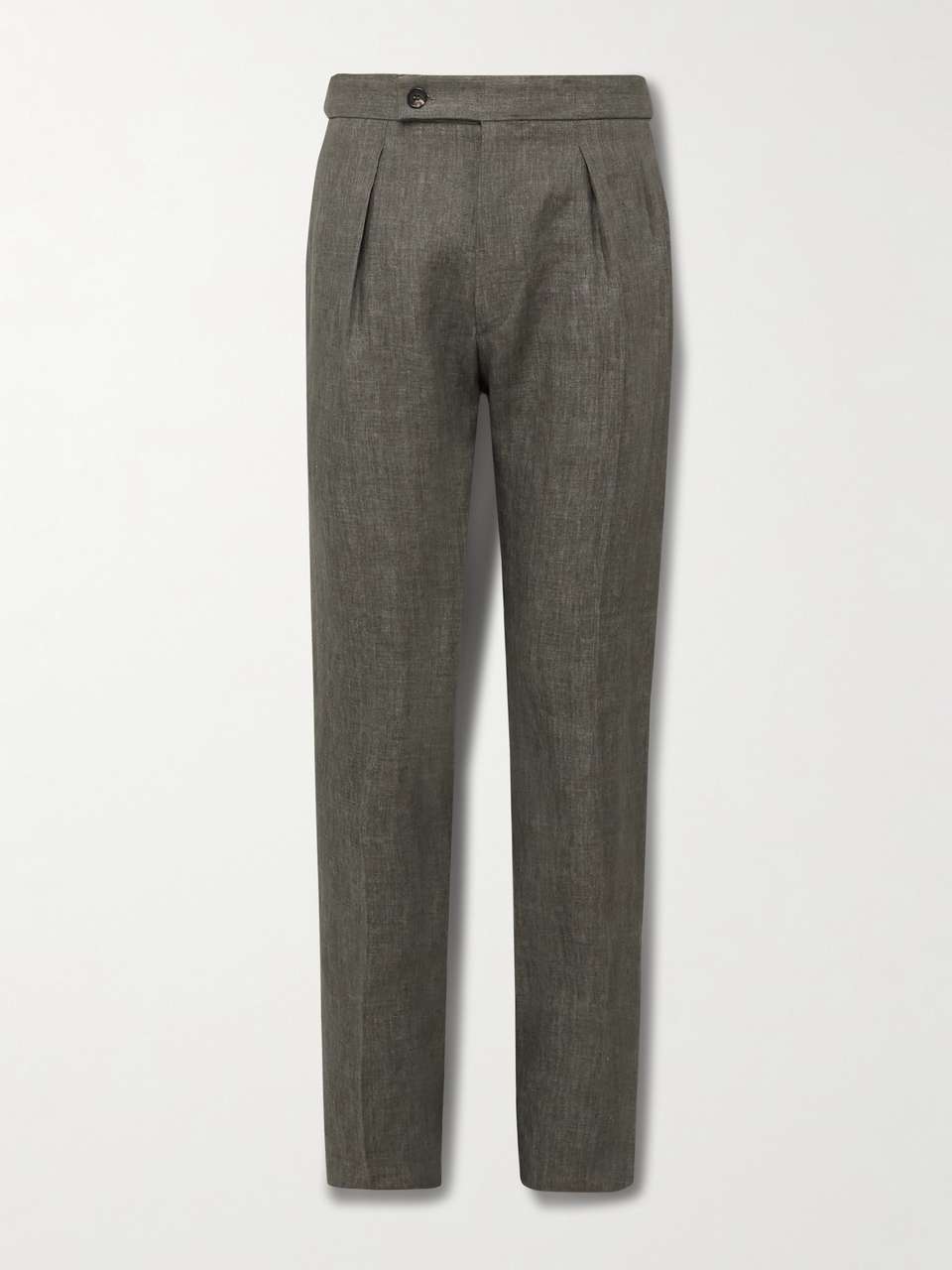 INCOTEX Venezia 1951 Slim-Fit Tapered Pleated Linen Suit Trousers for Men | MR PORTER