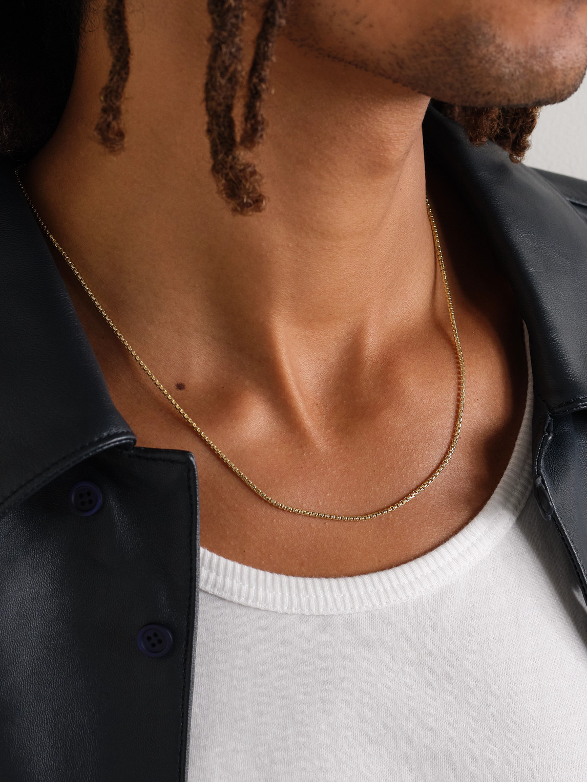 Alex Moss New York - 20-inch 14-Karat Gold Box Chain Necklace - Curated ...