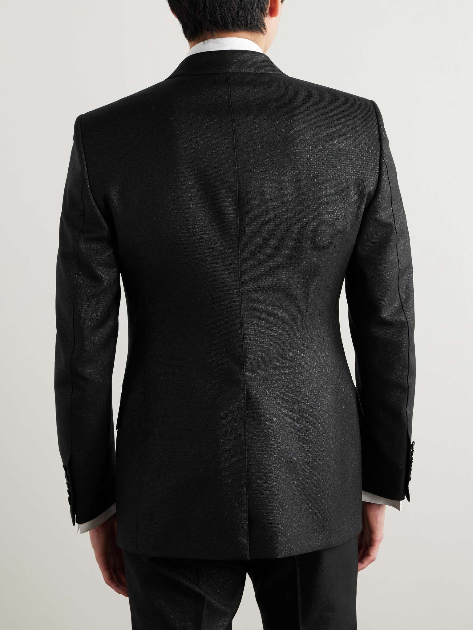 TOM FORD Metallic Prince of Wales Checked Wool-Blend Tuxedo Jacket for ...