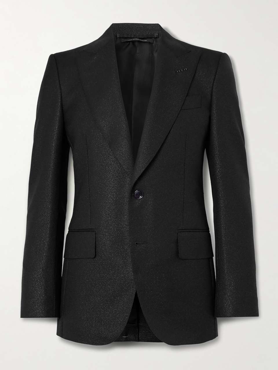 TOM FORD Metallic Prince of Wales Checked Wool-Blend Tuxedo Jacket for ...