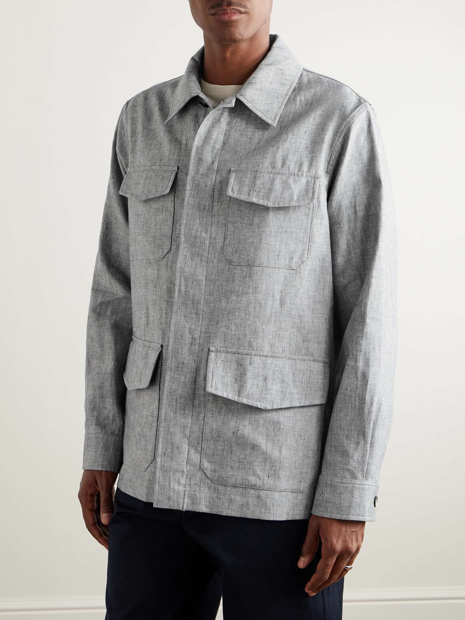 DUNHILL Linen Field Jacket for Men | MR PORTER