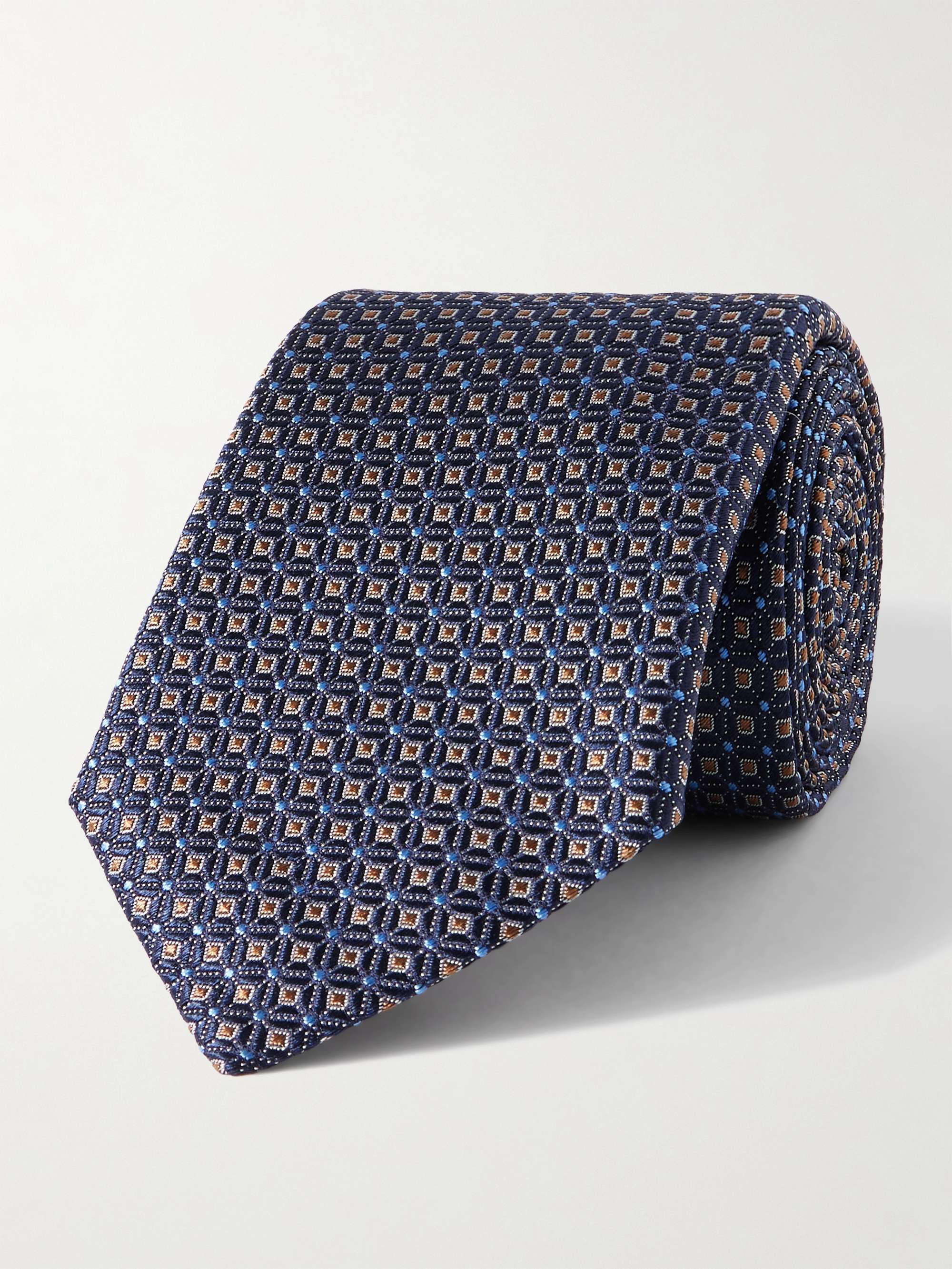 8cm Silk Jacquard Tie blue One Size