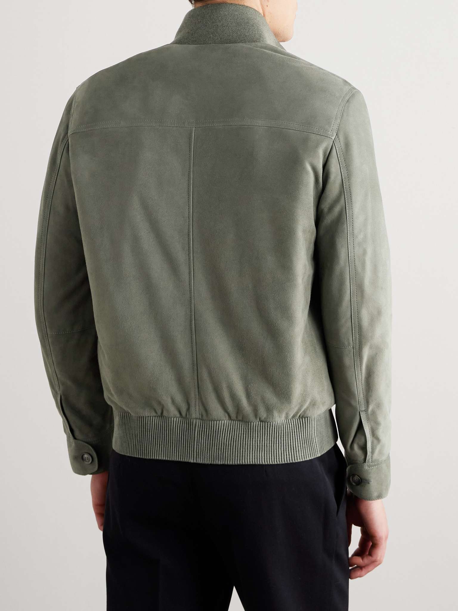 BRIONI 75 Padded Suede Blouson Jacket for Men | MR PORTER