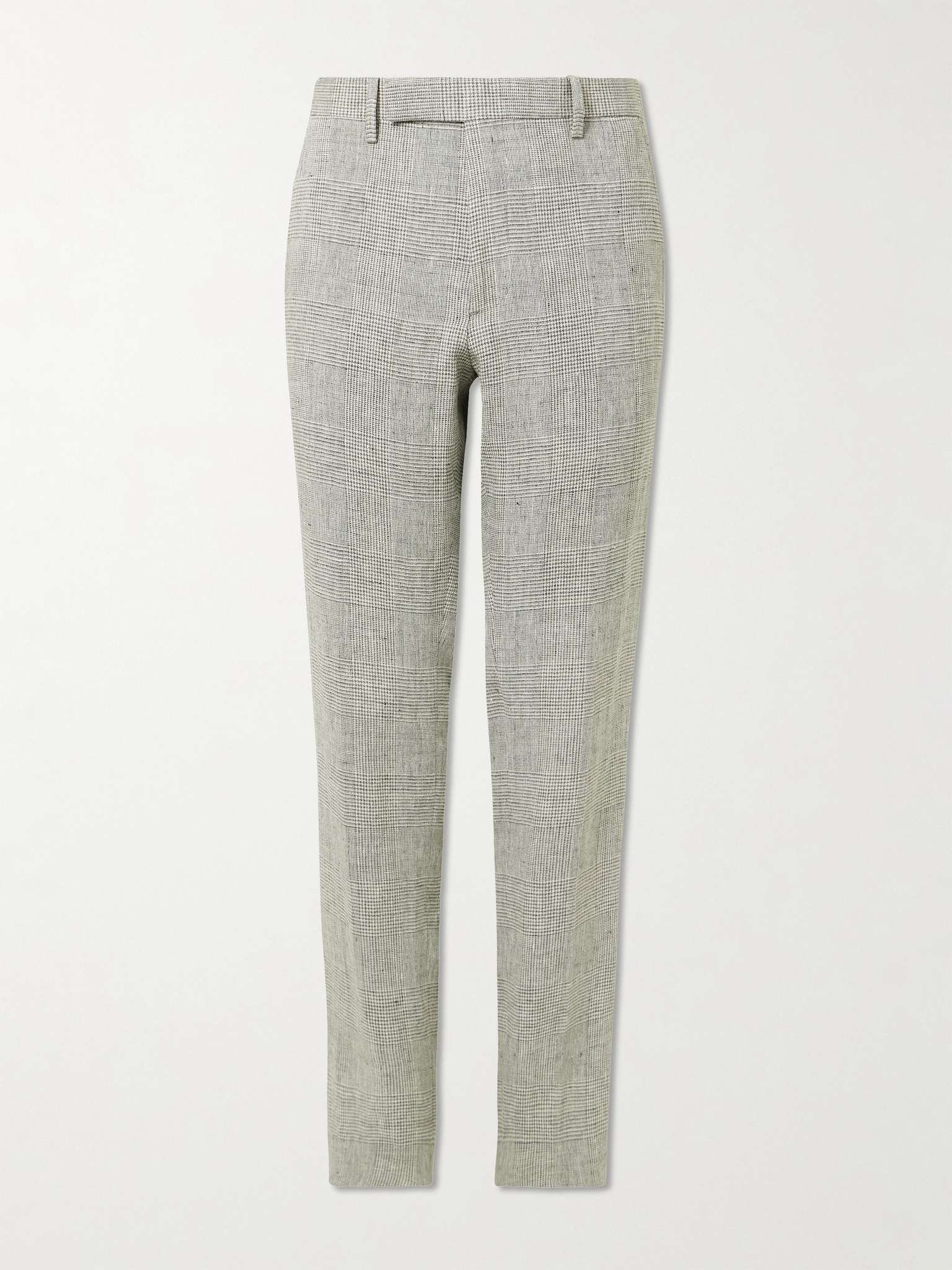 MR P. Phillip Straight-Leg Prince of Wales Checked Linen Suit Trousers ...