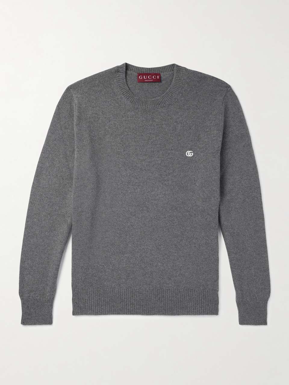 GUCCI Logo-Embroidered Wool and Cashmere-Blend Sweater for Men | MR PORTER