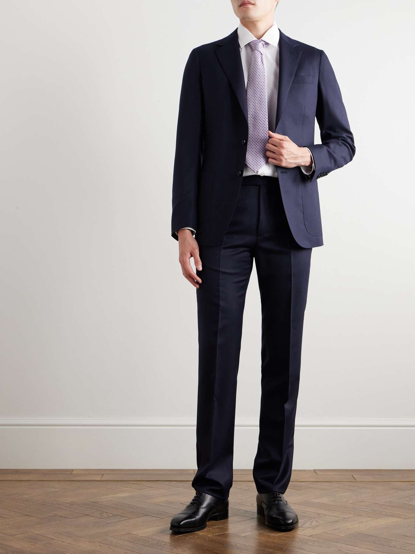 KINGSMAN Tapered Wool-Flannel Suit Trousers for Men | MR PORTER