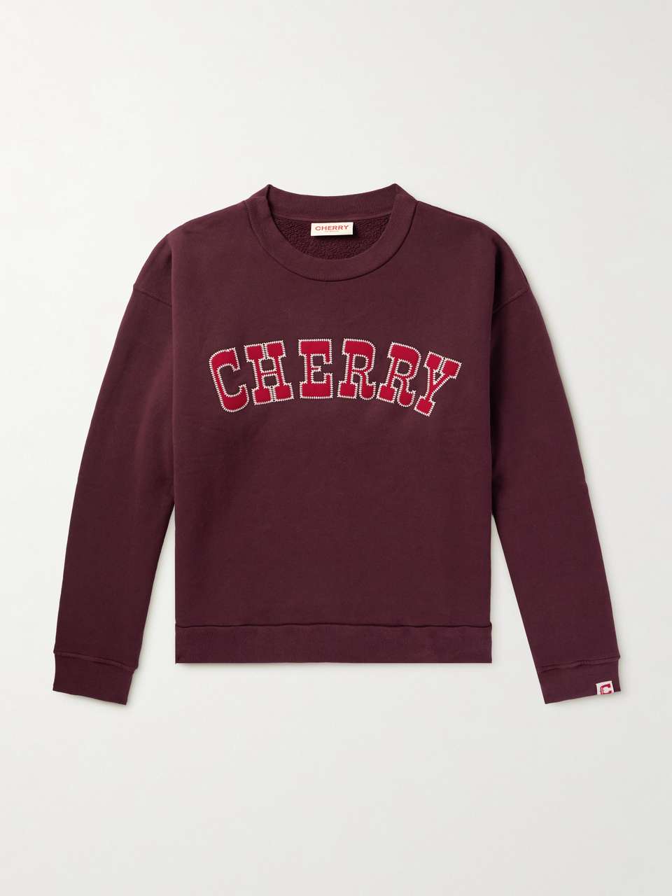 CHERRY LOS ANGELES Vintage Athletic Logo-Appliquéd Garment-Dyed Cotton ...