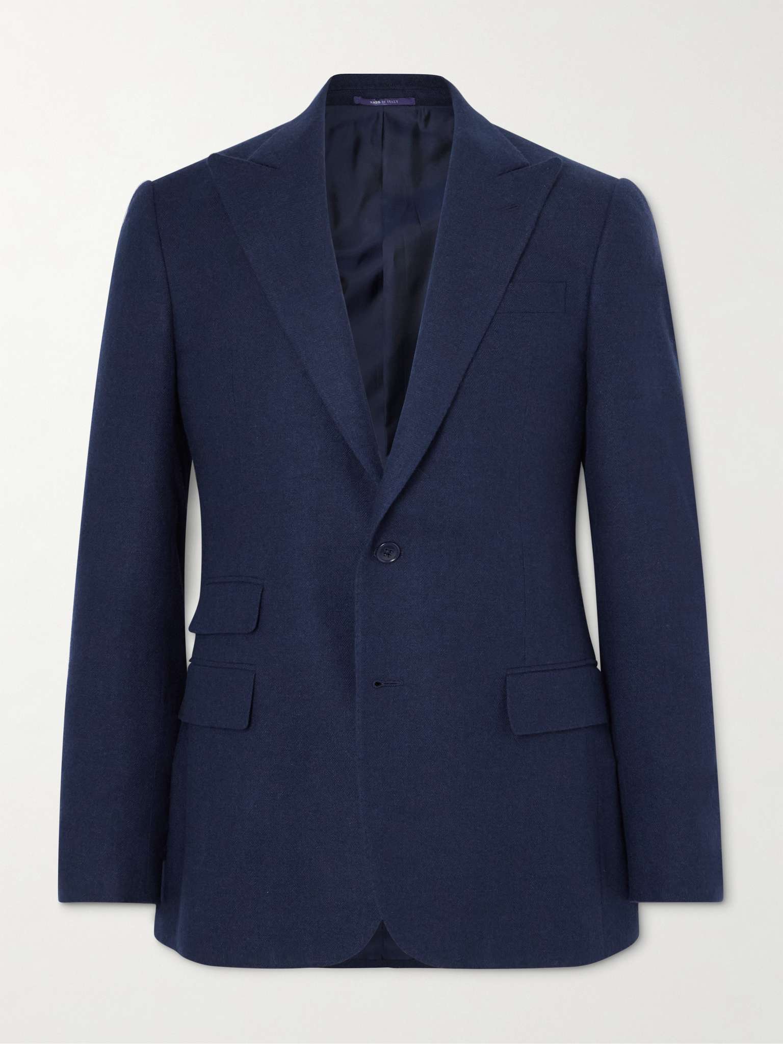 RALPH LAUREN PURPLE LABEL Kent Slim-Fit Herringbone Wool, Silk and ...