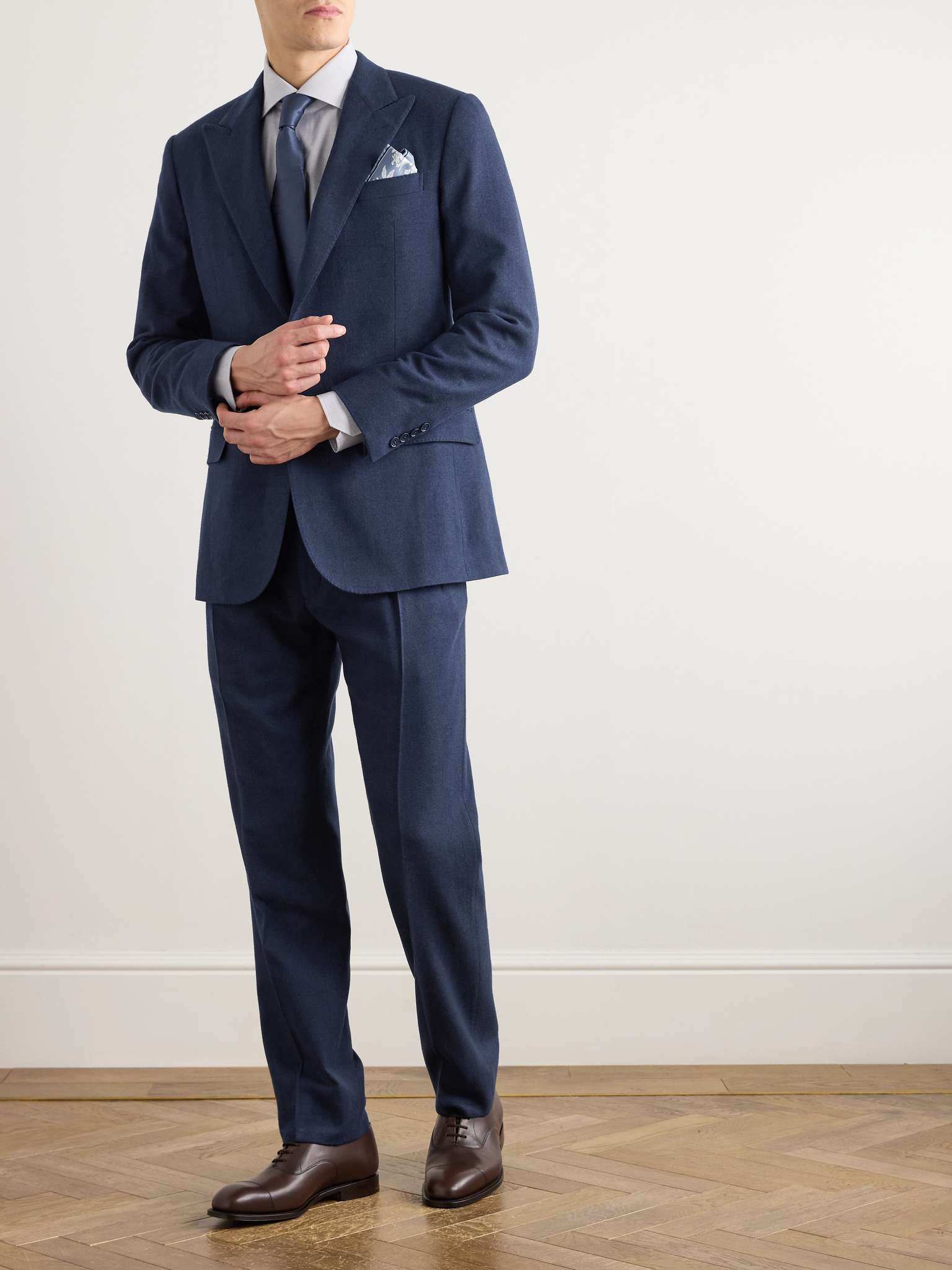 RALPH LAUREN PURPLE LABEL Kent Slim-Fit Herringbone Wool, Silk and ...