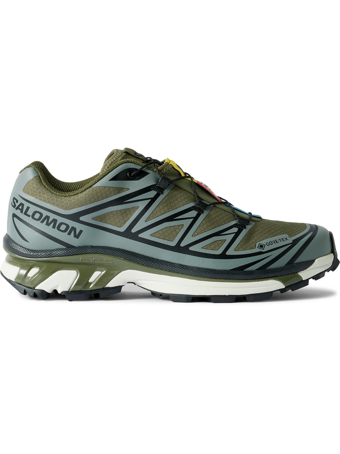 Salomon Xt-6 Rubber-trimmed Gore-tex Mesh Sneakers In Green | ModeSens